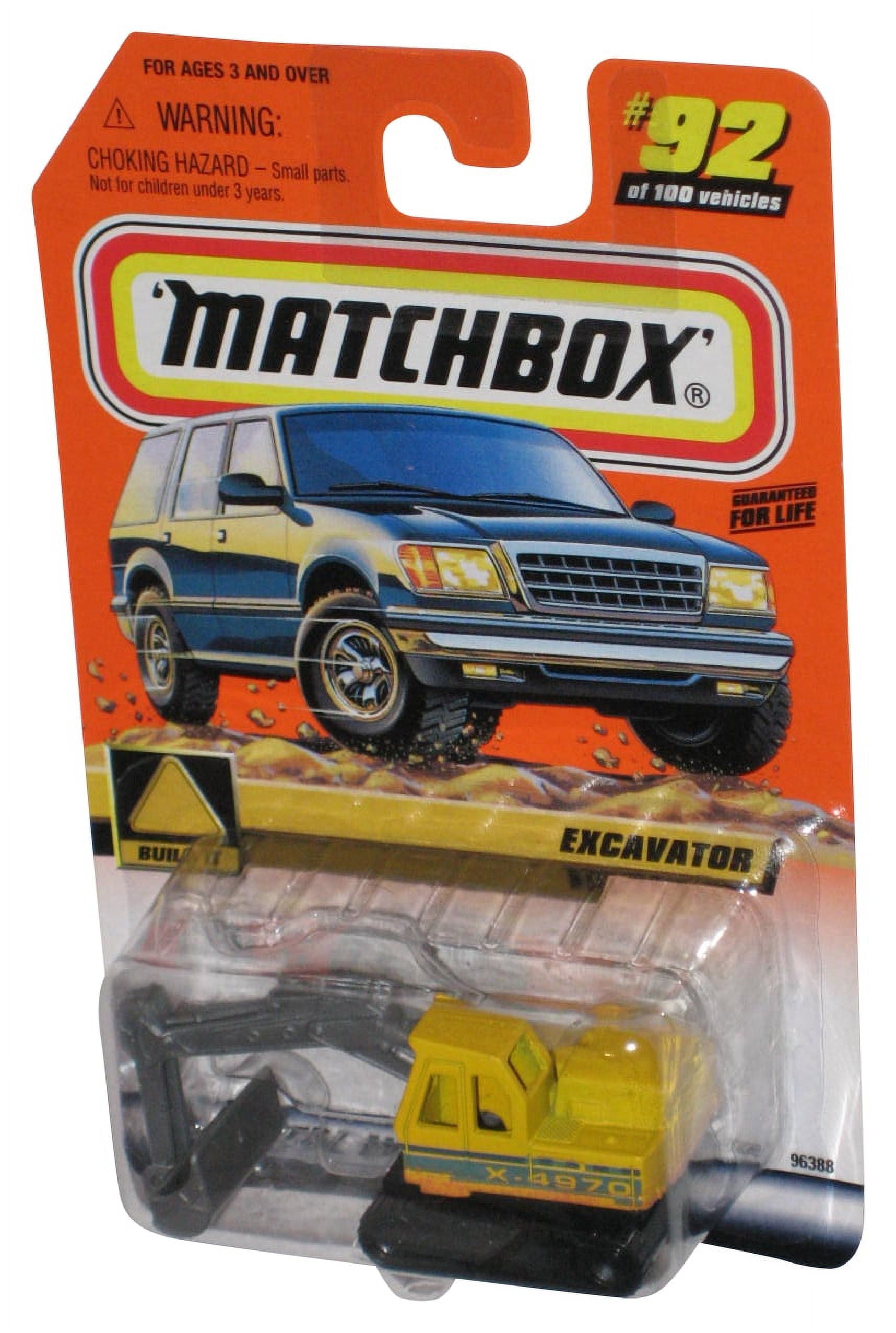 Matchbox Build It! (1999) Yellow Construction Excavator Toy Vehicle #92 ...