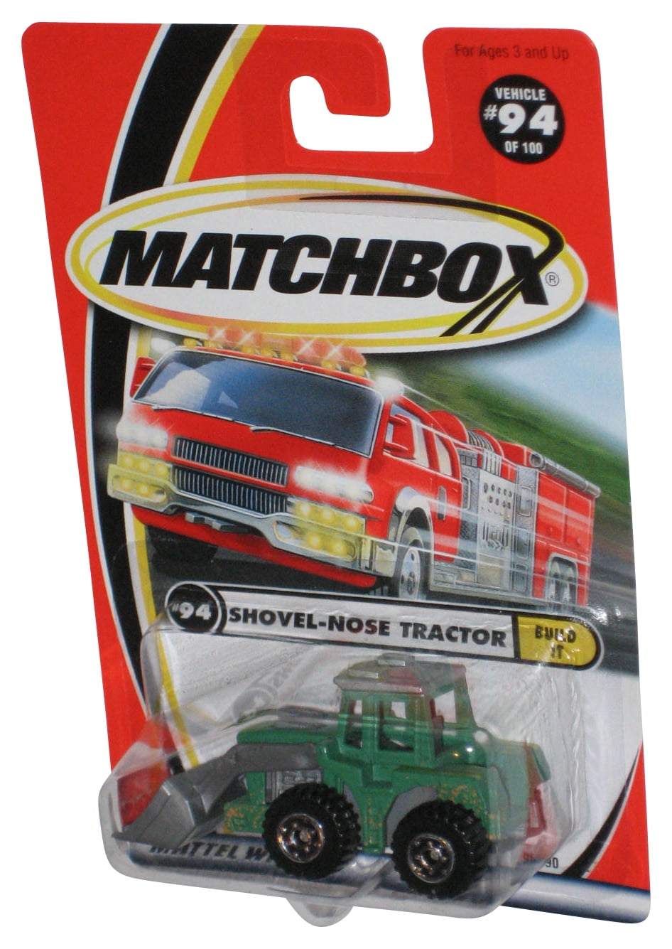Matchbox Build It Shovel-Nose Tractor (1999) Green Construction Toy 94/ ...
