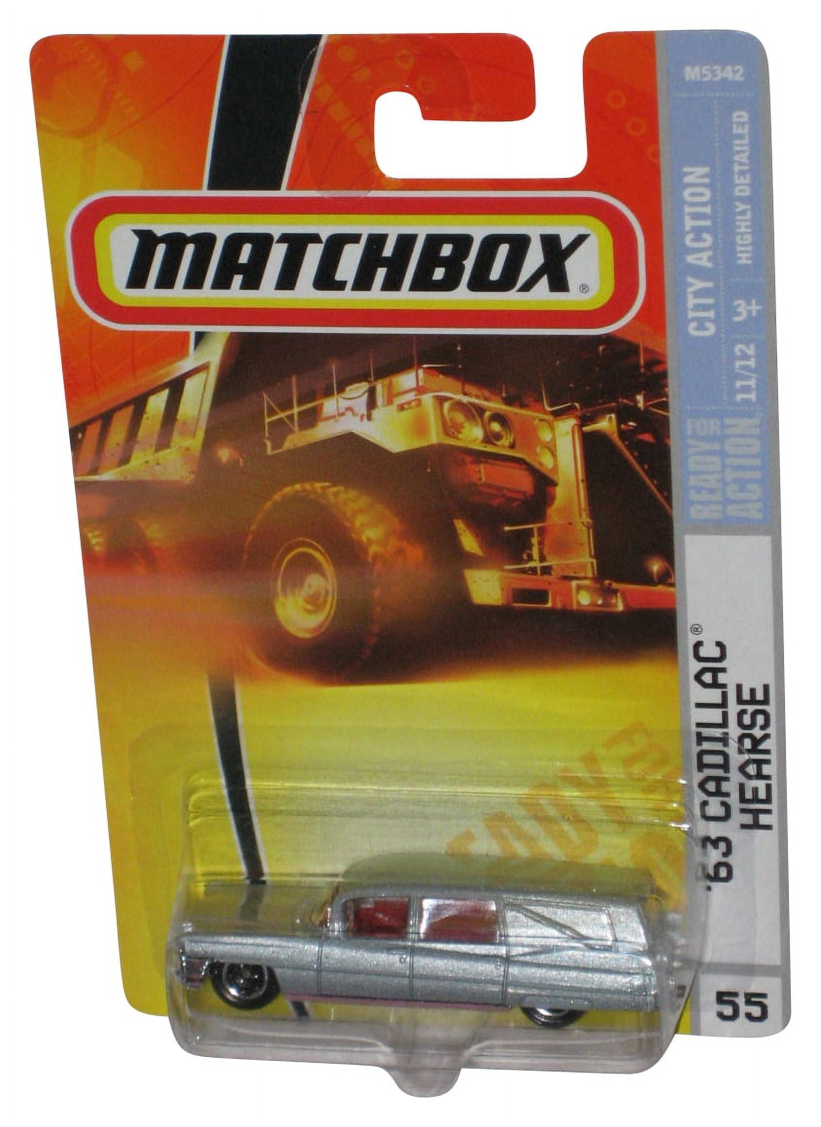 Matchbox City Action 11/12 (2007) Silver '63 Cadillac Hearse Toy Car ...