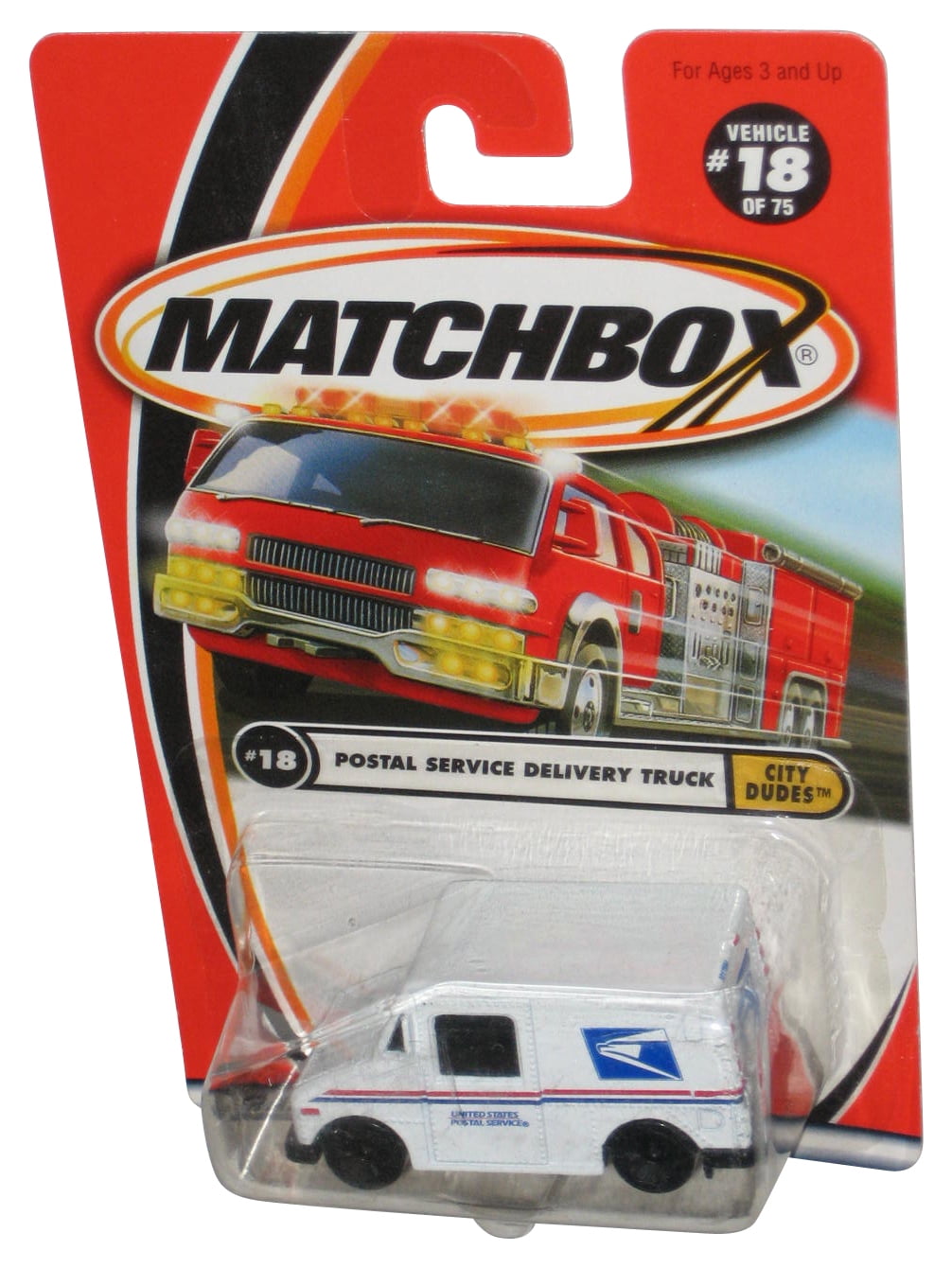 Matchbox City Dudes (2000) White Postal Service Delivery Truck 18/75 - Walmart.com