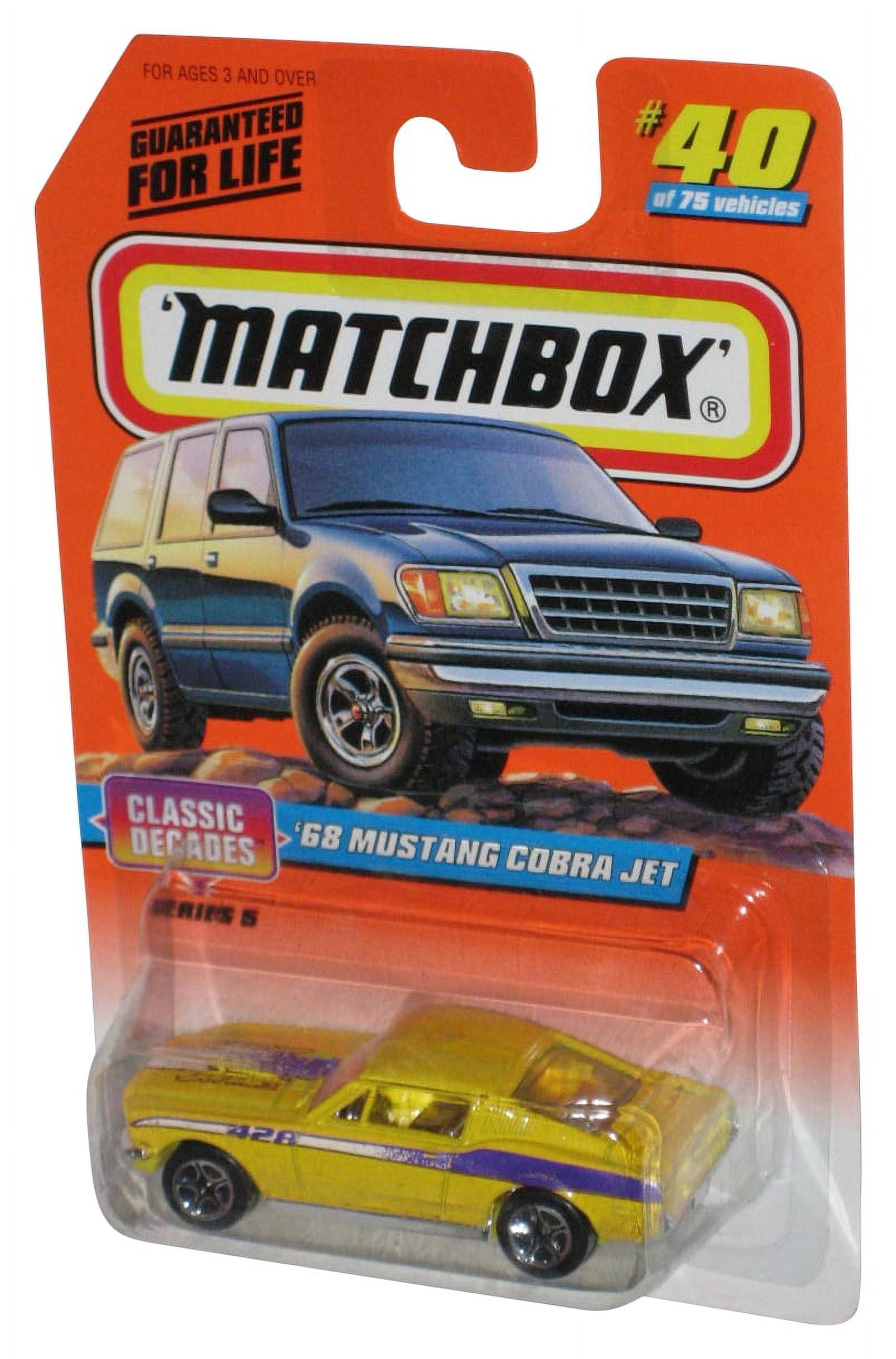 Matchbox Classic Decades (1997) Yellow '68 Mustang Cobra Jet Toy Car ...