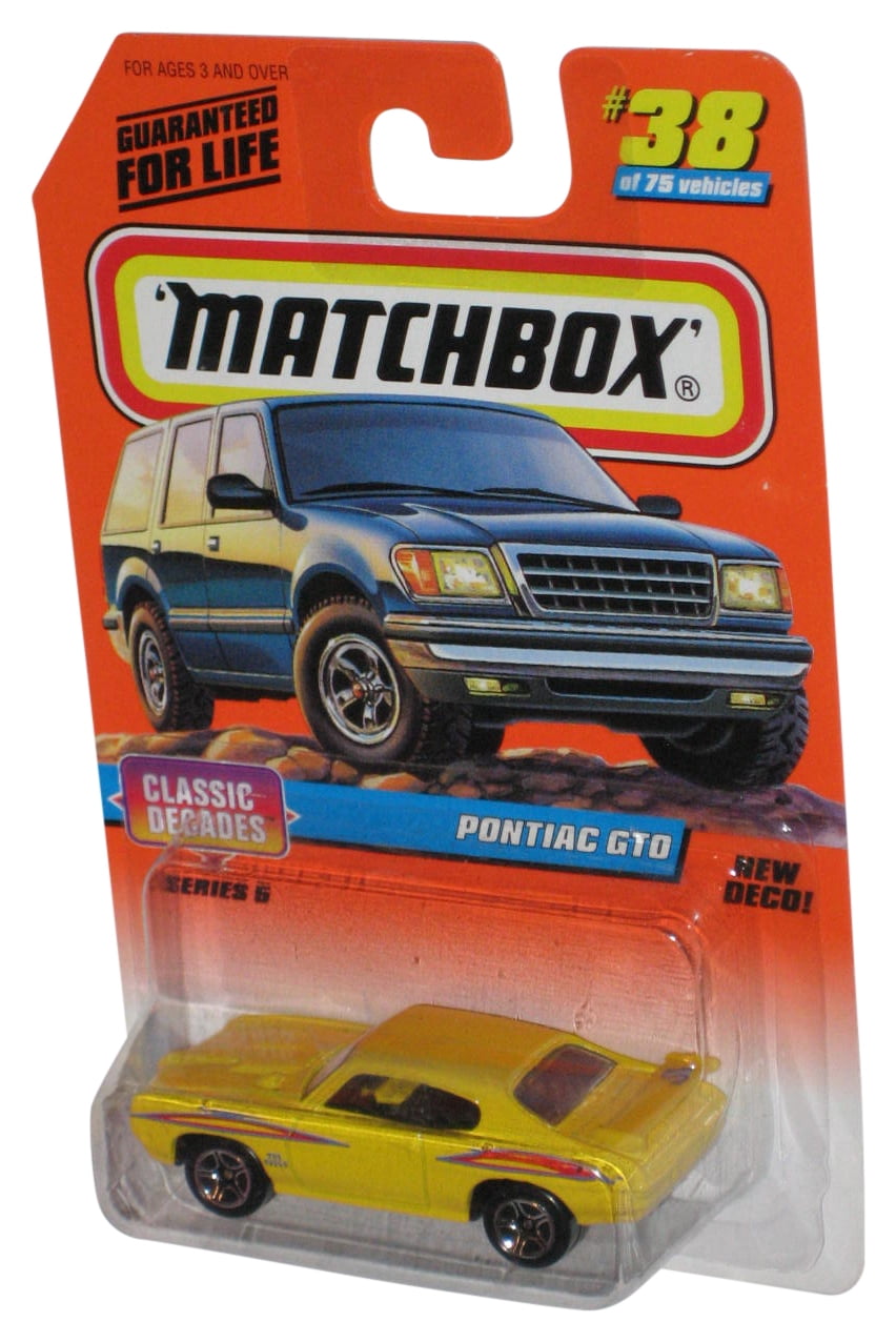 Matchbox Classic Decades Series 5 (1997) Yellow Pontiac GTO Toy Car #38 ...