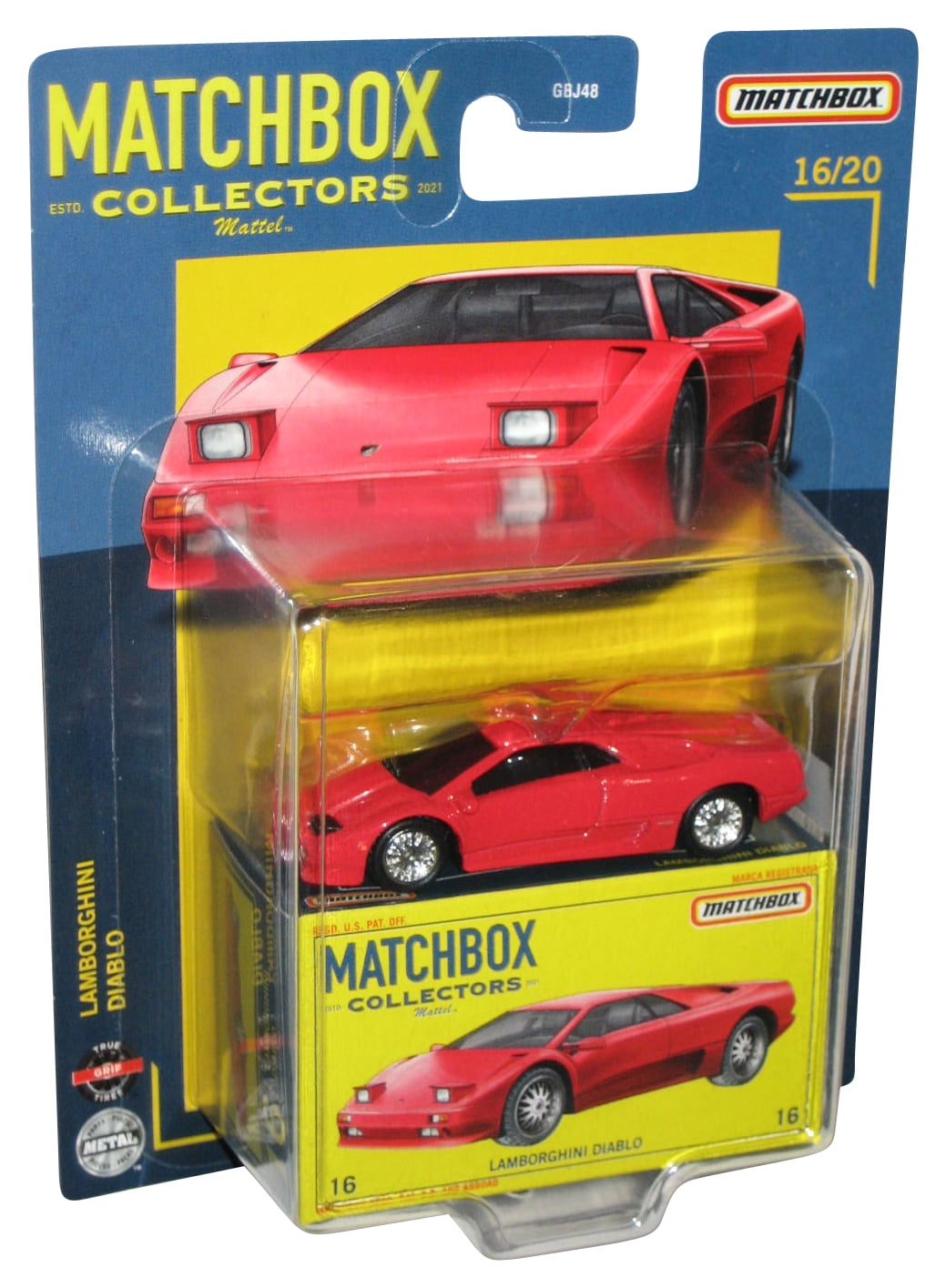 Matchbox Collectors (2022) Red Lamborghini Diablo Toy Car 16/20 ...