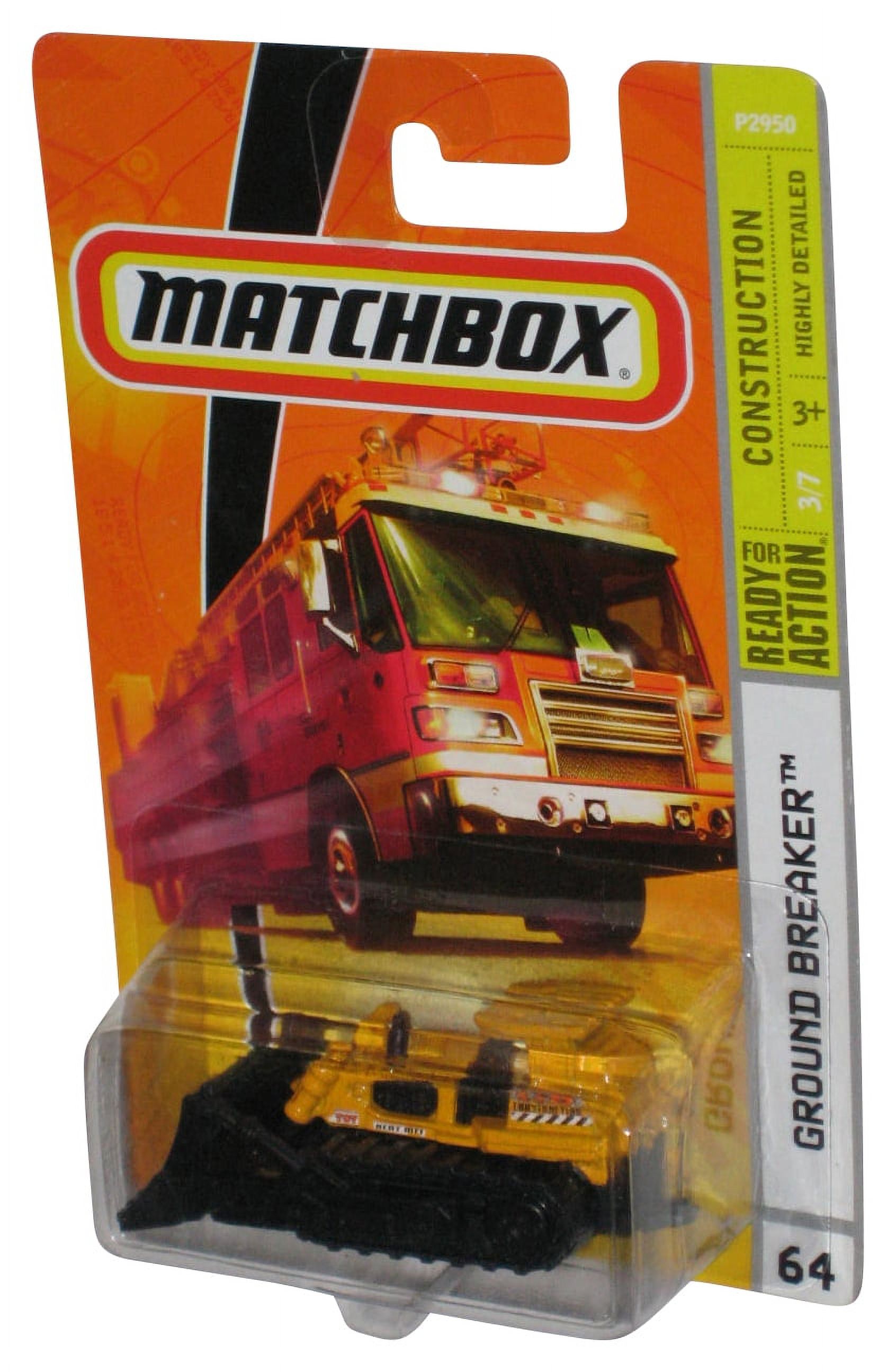 Matchbox Construction (2008) Yellow & Black Ground Breaker Toy #64 ...
