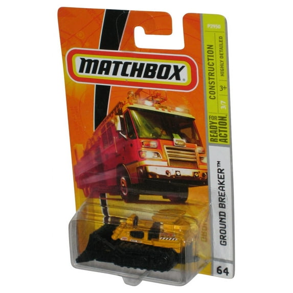 Matchbox Construction (2008) Yellow & Black Ground Breaker Toy #64 ...