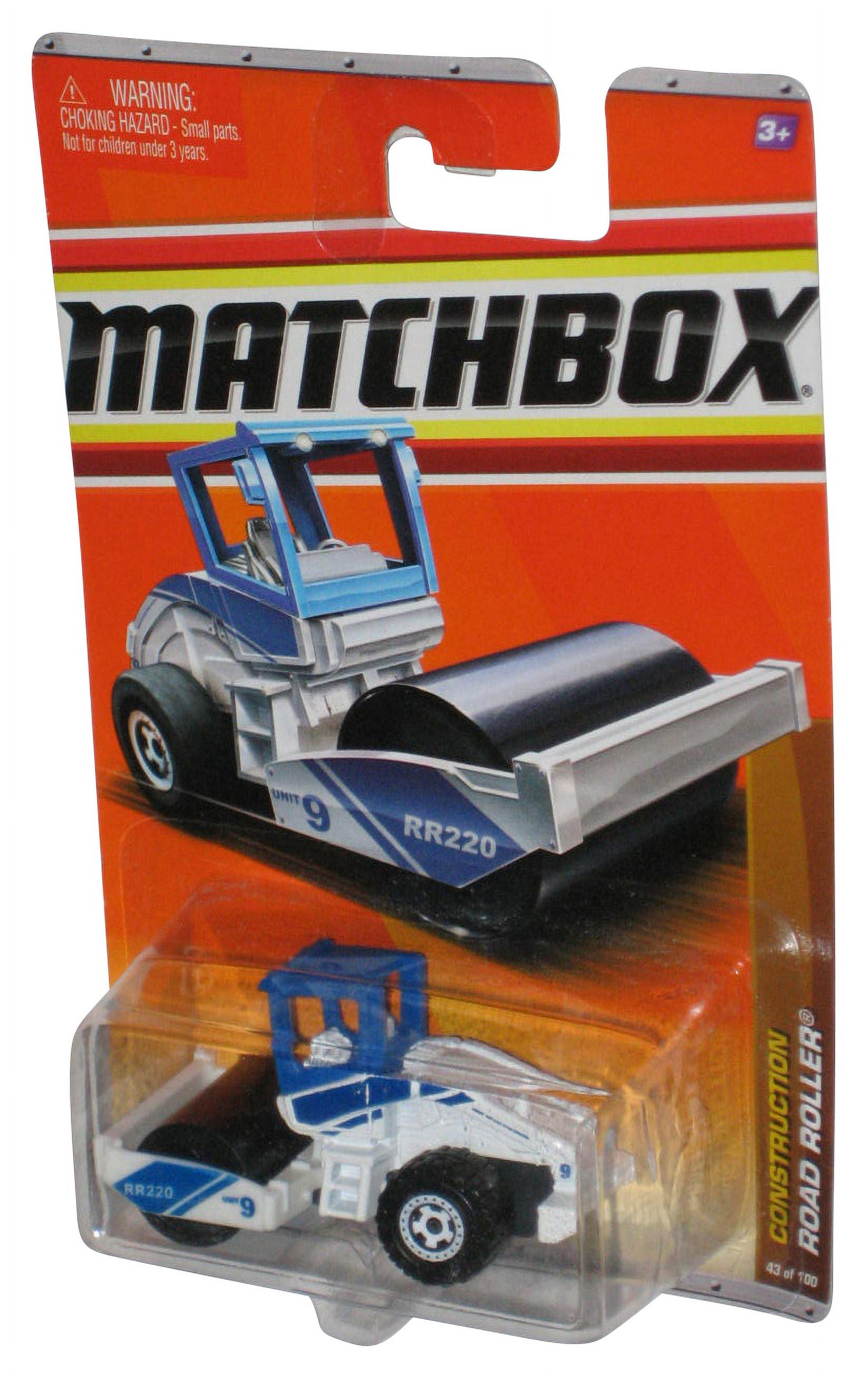 Matchbox Construction (2010) Blue and White Road Roller Toy 43/100 ...