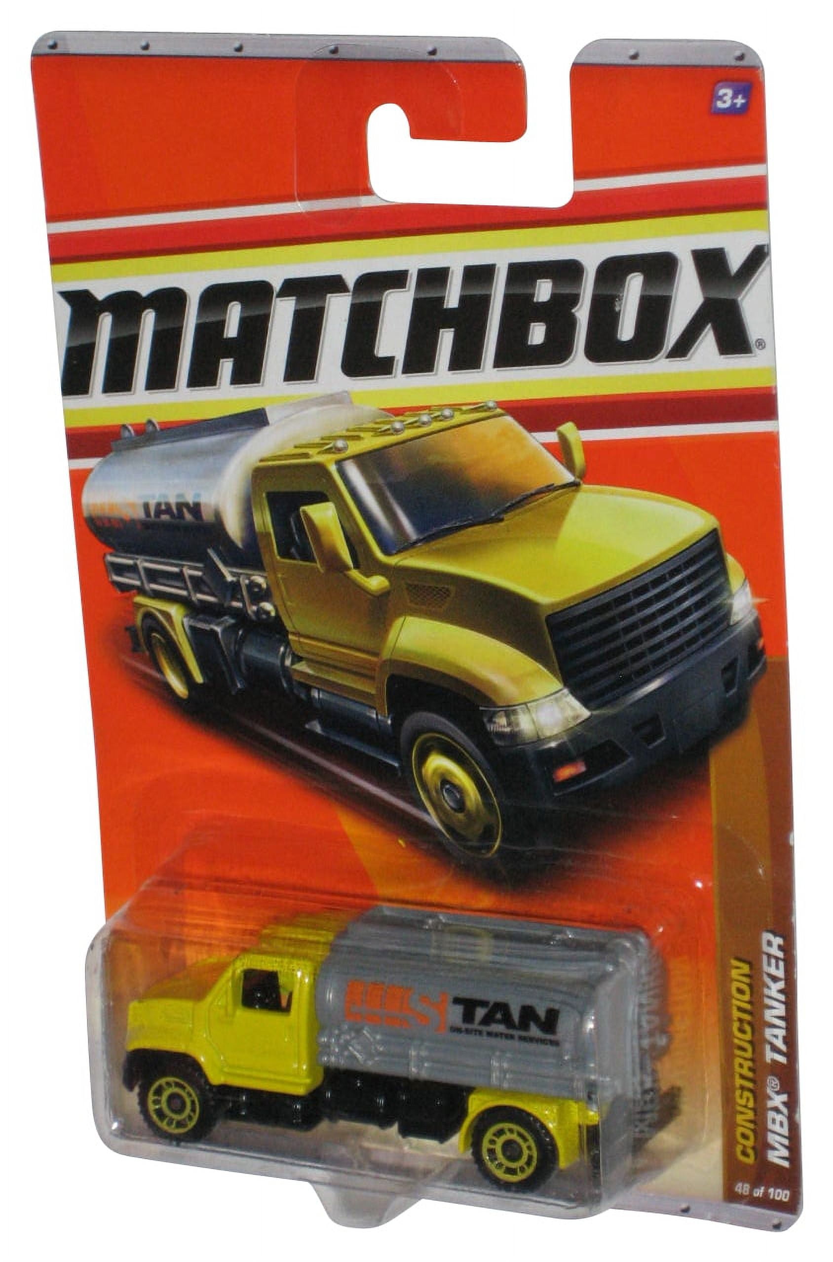Matchbox Construction (2010) Yellow & Gray MBX Tanker Die-Cast Toy 48/ ...