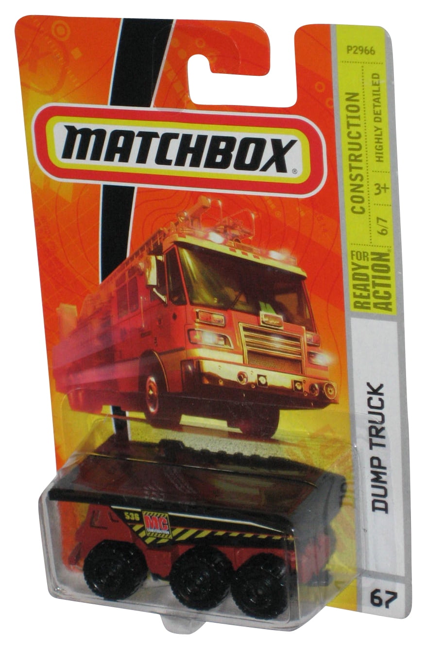 Matchbox Construction 6/7 (2008) Red & Black Dump Truck Toy #67 ...