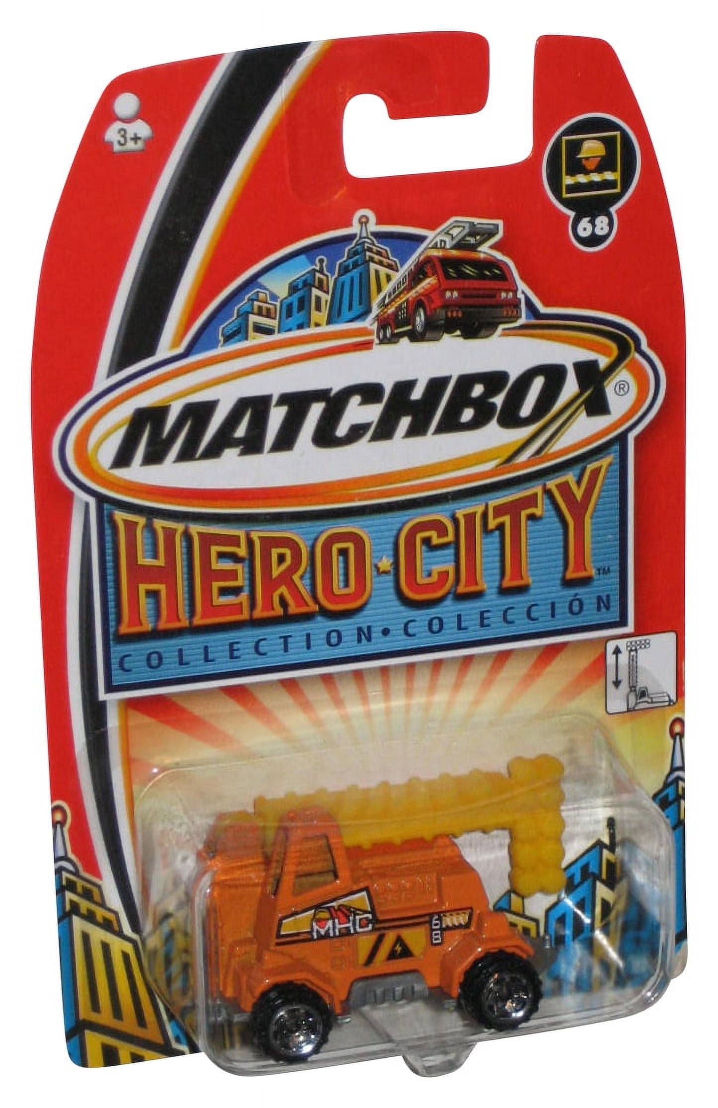 Matchbox Construction Orange & Yellow (2010) Emergency Power Truck Toy ...