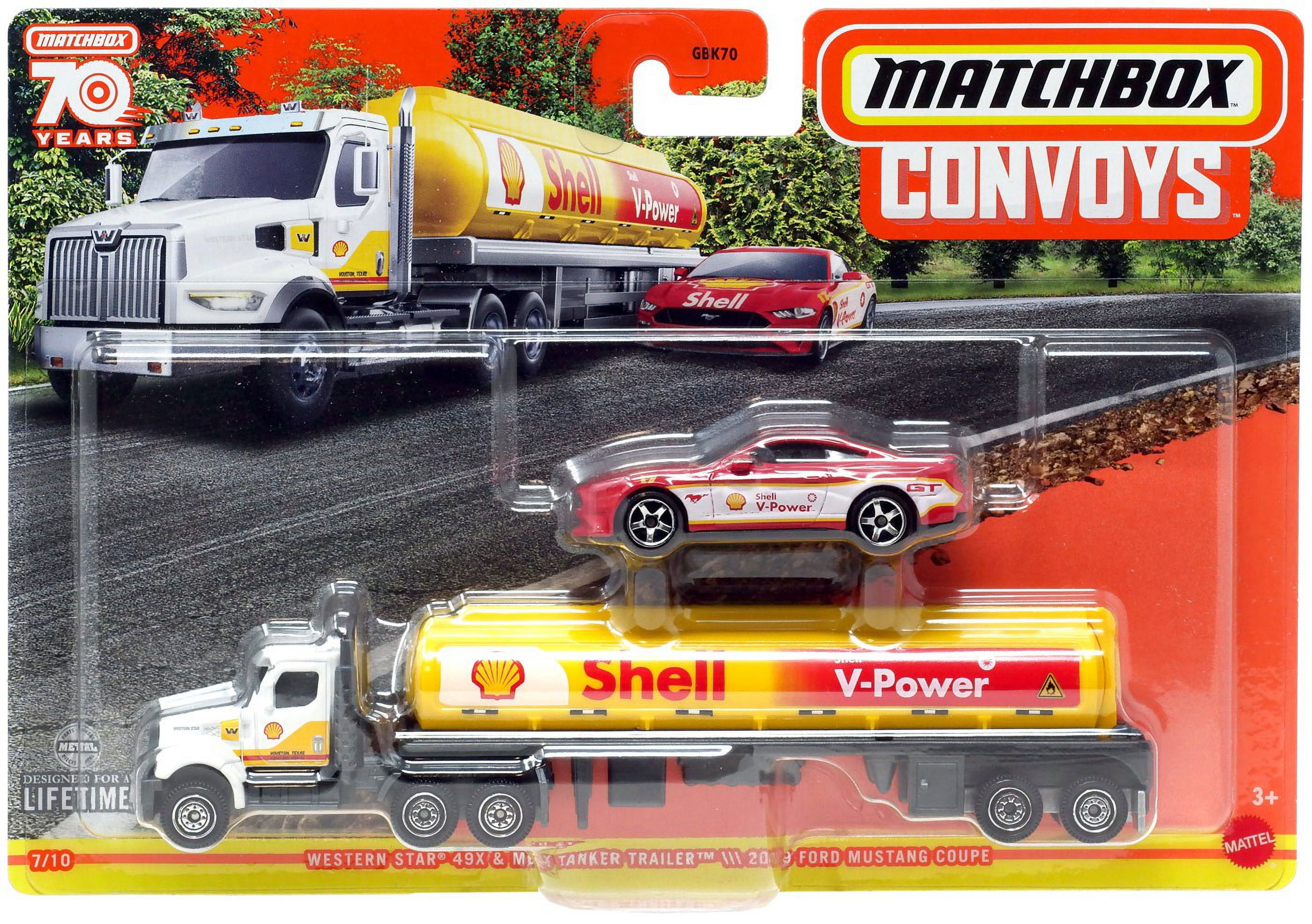 Matchbox Convoys Western Star 49X & MBX Tanker Trailer & Ford Mustang ...