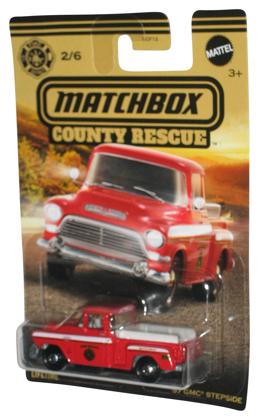 Matchbox County Rescue (2023) Red '57 GMC Stepside Toy Truck 2/6 ...