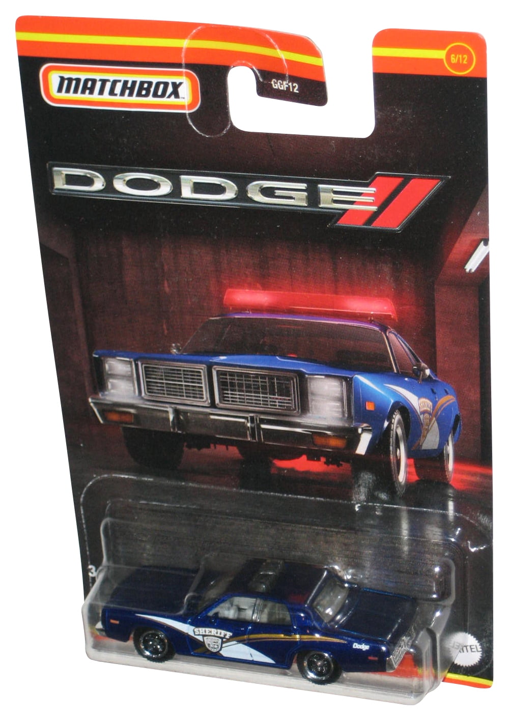 Matchbox Dodge II 1978 Monaco Police (2012) Mattel Blue Toy Car 6/12 ...