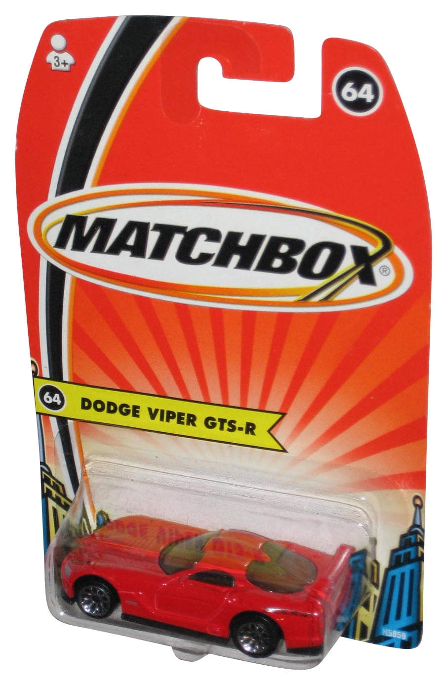 Matchbox Dodge Viper GTS-R (2005) Mattel Red Toy Car #64 - Walmart.com
