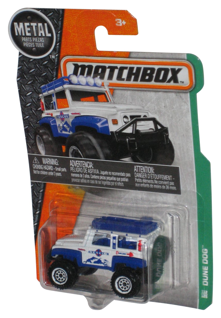 Matchbox Dune Dog Blue & White (2016) Mattel Metal Toy 112/125 ...