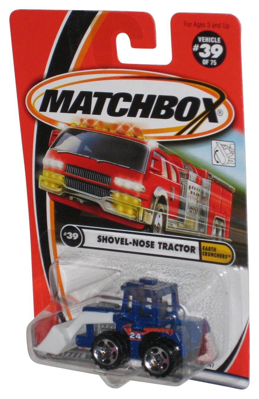Matchbox Earth Crunchers (2000) Blue Shovel-Nose Tractor Toy #39/75 ...