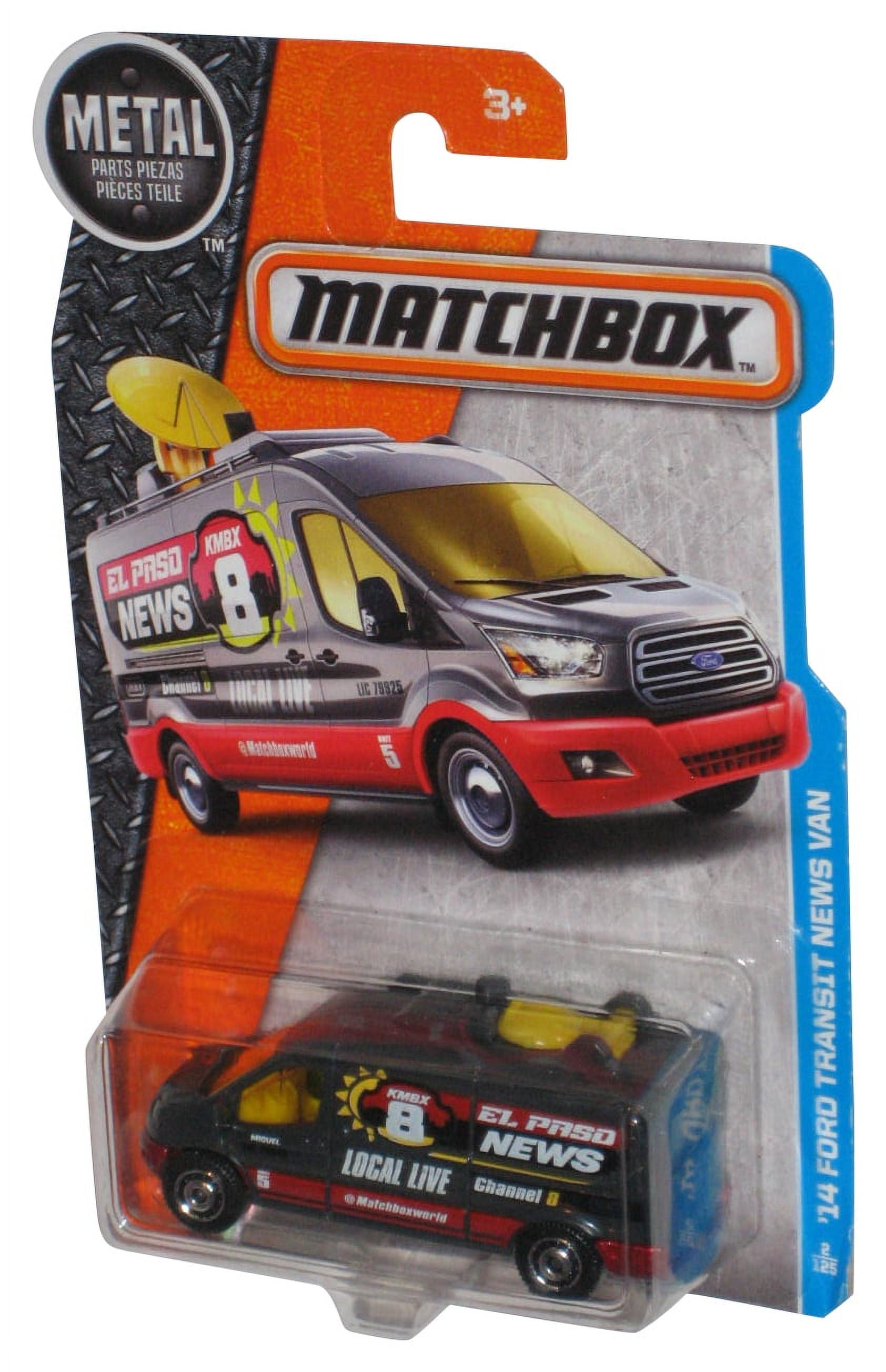 Matchbox El PRSD News Channel 8 (2016) Grey '14 Ford Transit News Van 2 ...