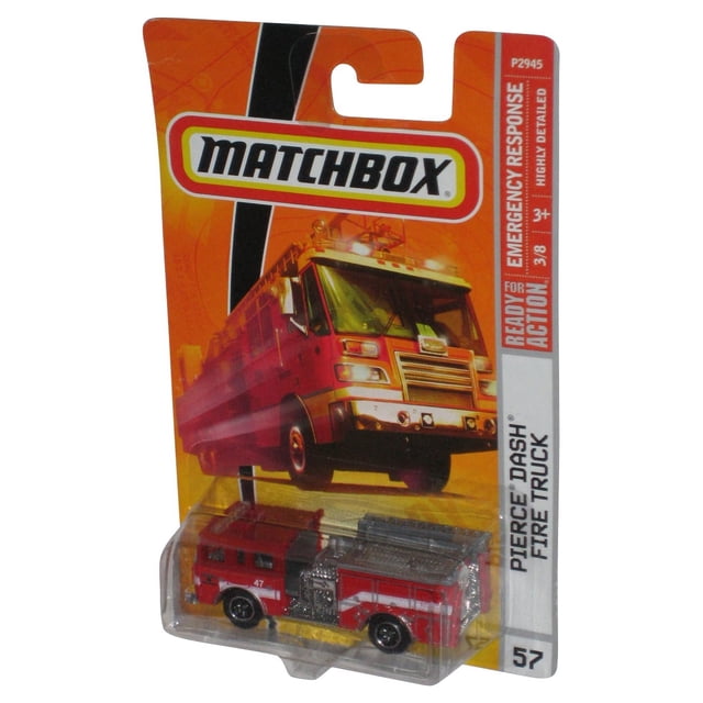 Matchbox Emergency Response (2009) Pierce Dash Red Fire Truck Toy #57 ...