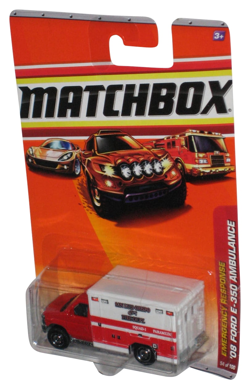 Matchbox Emergency Response (2009) Red & White '08 Ford E-350 Ambulance ...