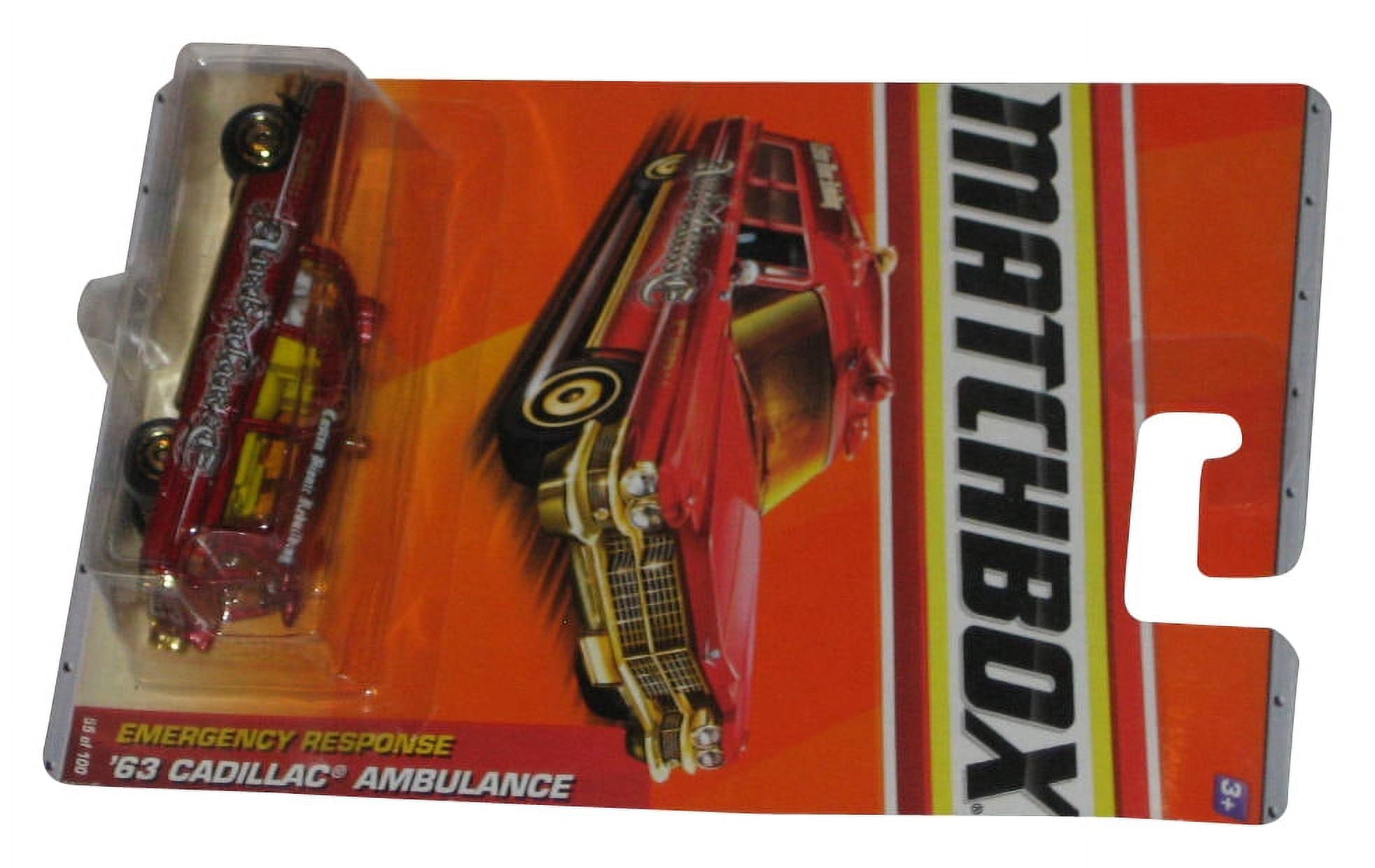 Matchbox Emergency Response (2010) Metallic Red '63 Cadillac Ambulance ...
