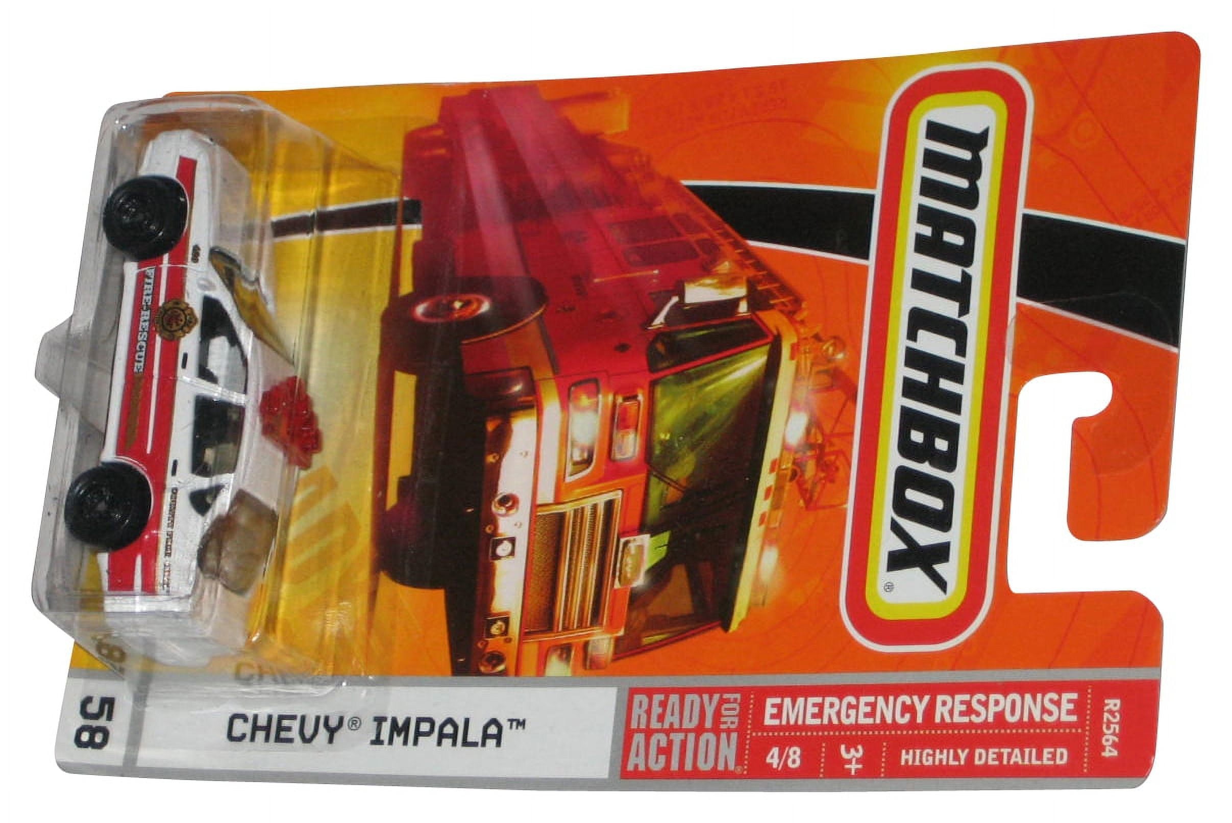 Matchbox Emergency Response 4/8 (2008) Fire Rescue Chevy Impala Toy Car ...