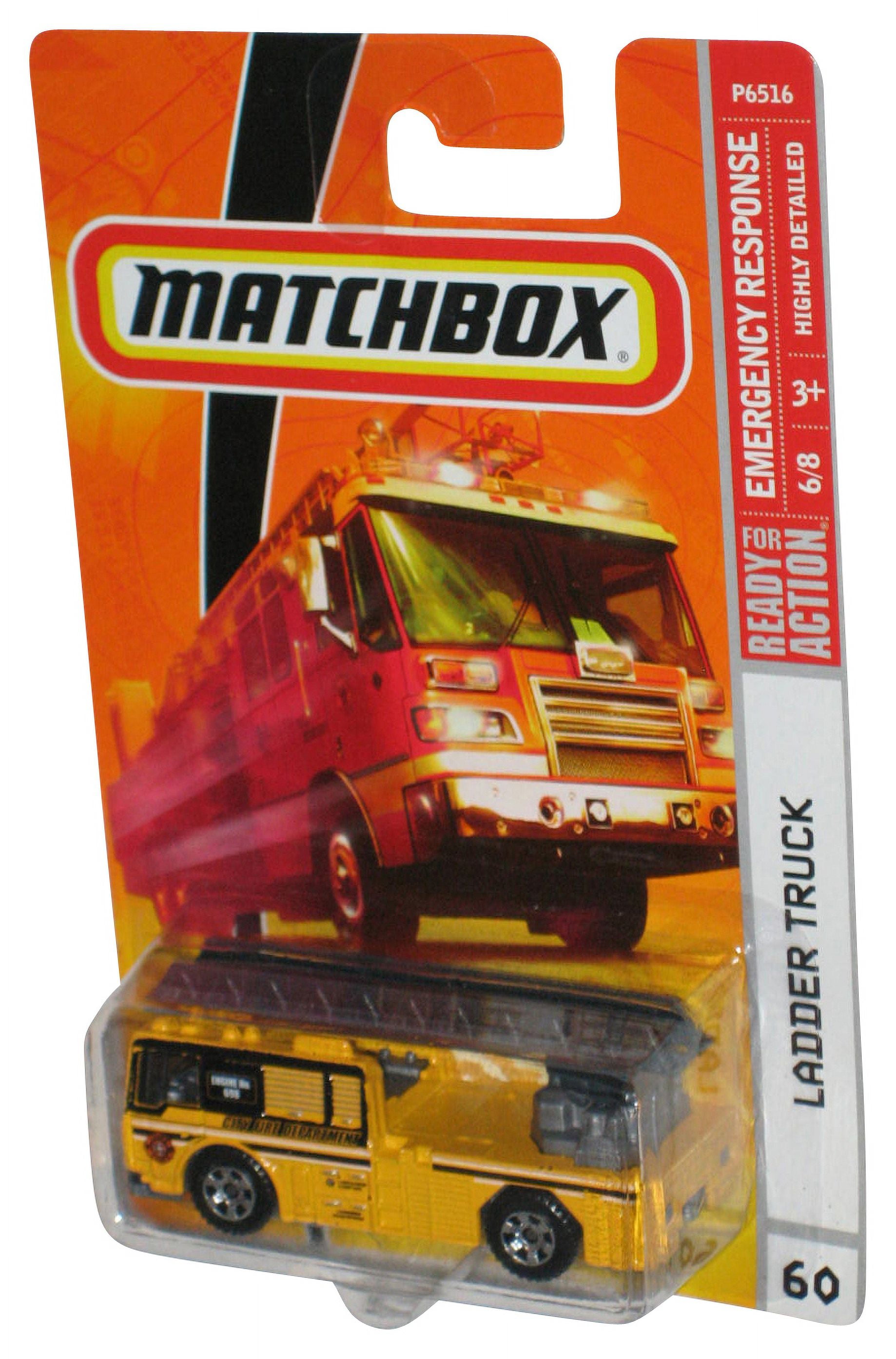 Matchbox Emergency Response 6/8 (2008) Yellow Ladder Truck Toy #60 ...