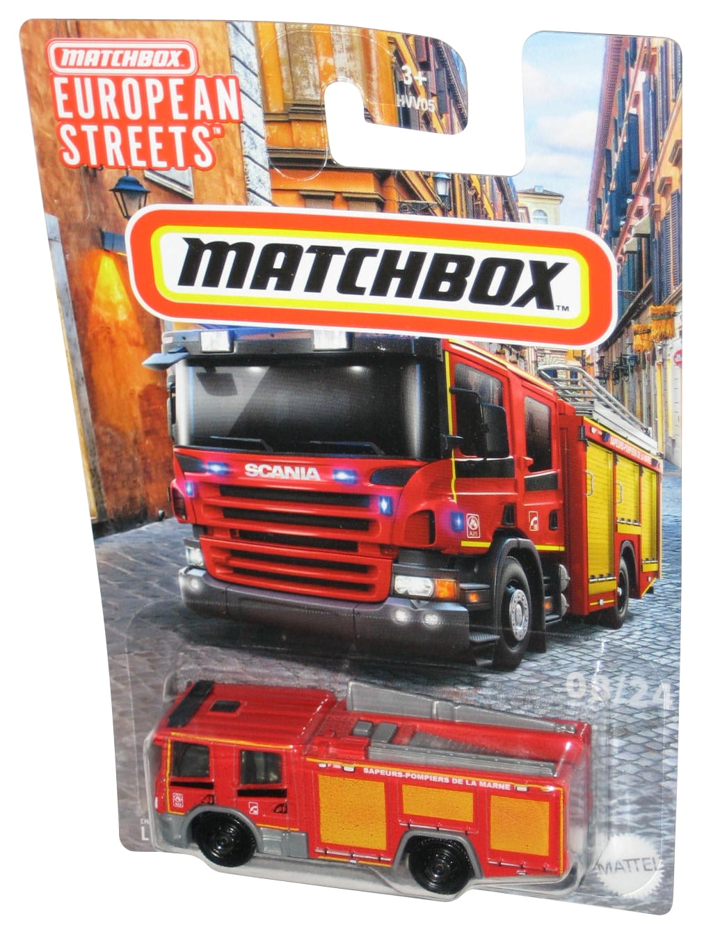 Matchbox European Streets (2023) Red Scania P360 Toy Truck 8/24 ...