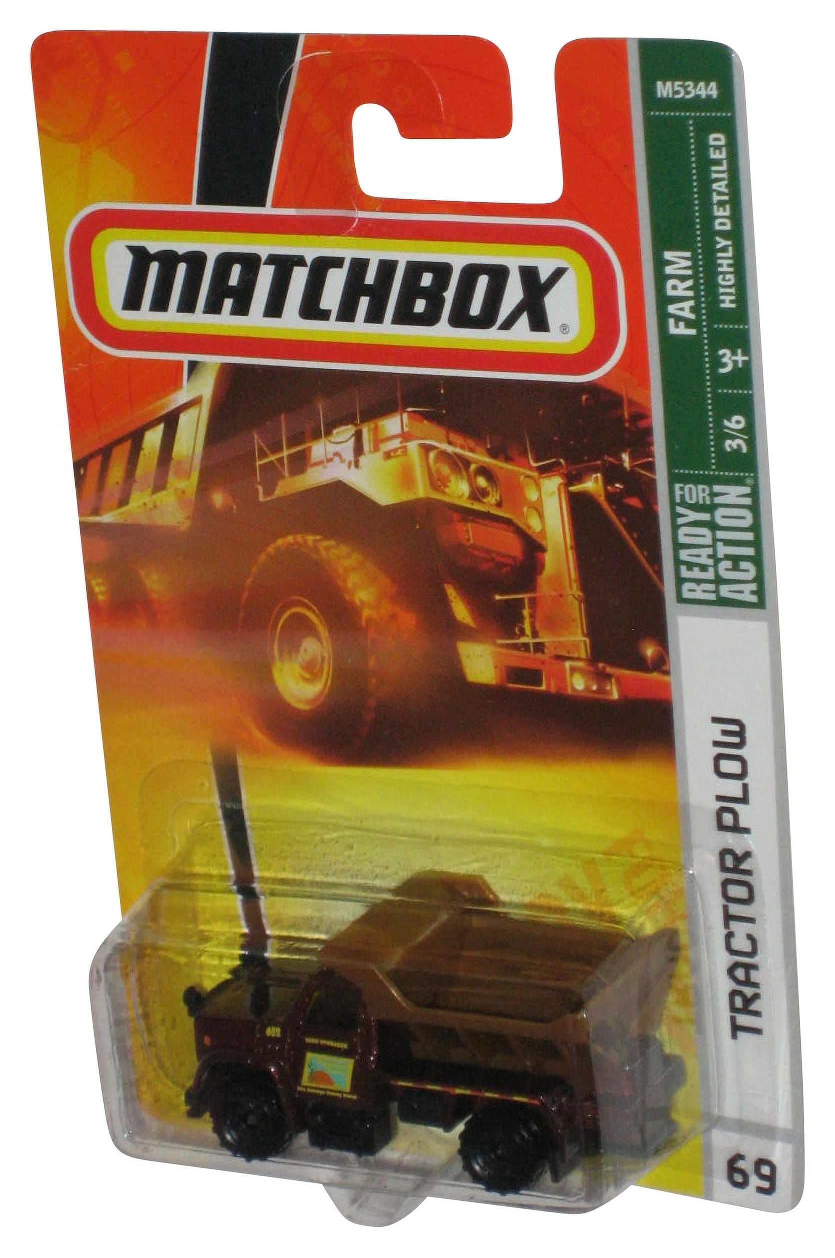 Matchbox Farm (2007) Reddish Brown Tractor Plow Die-Cast Toy #69 ...