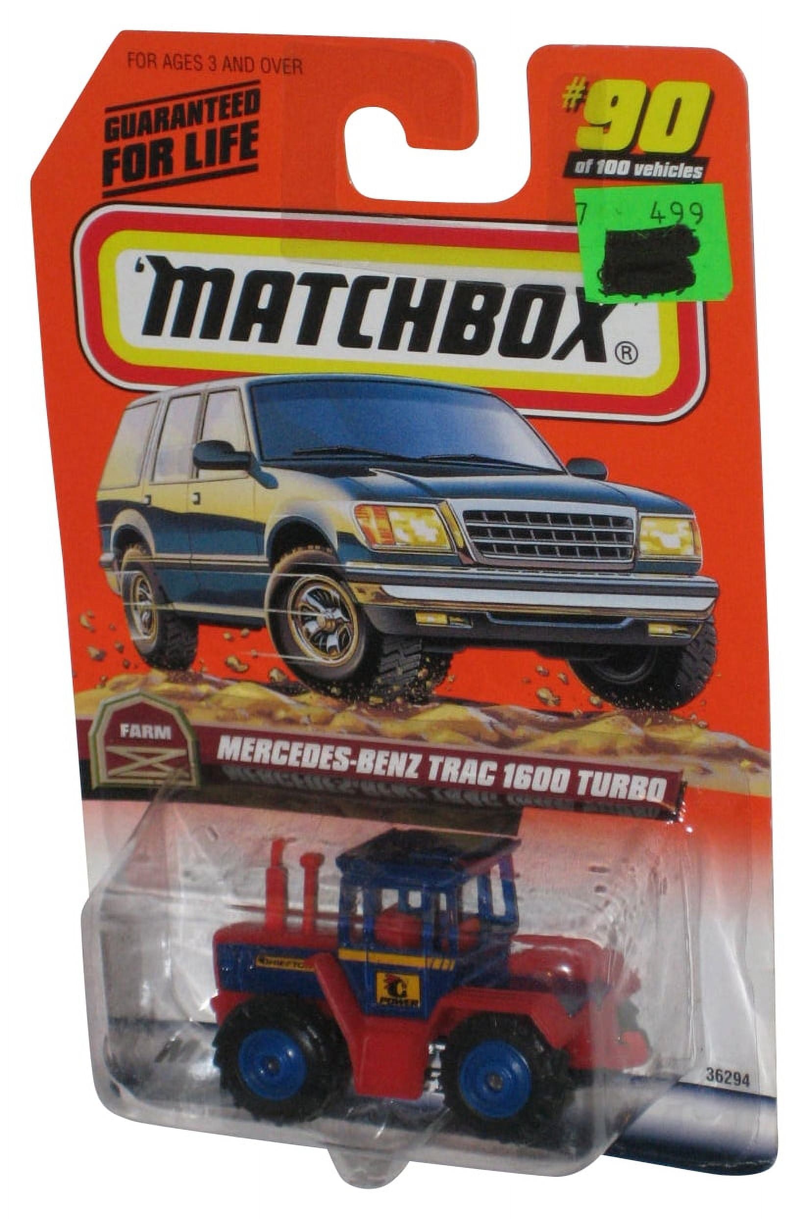 Matchbox Farm Mercedes-Benz Trac 1600 Turbo Blue & Red Toy 90/100 ...