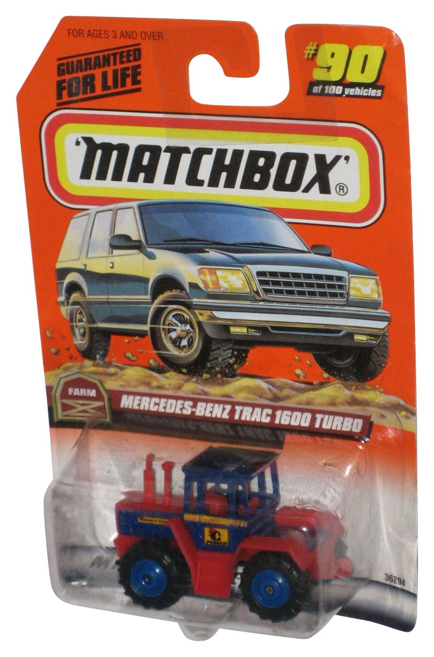 Matchbox Farm Mercedes-Benz Trac 1600 Turbo Blue & Red Toy #90/100 ...