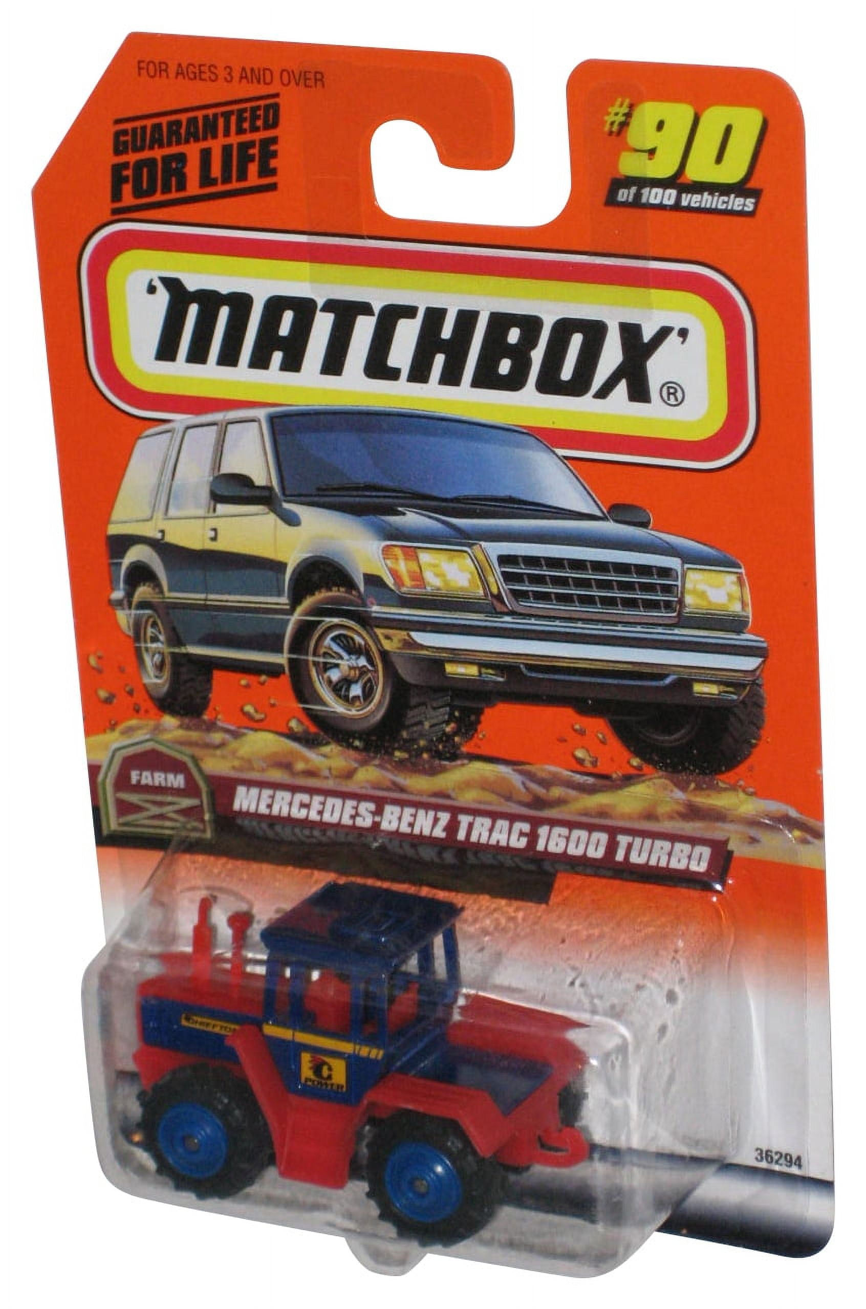 Matchbox Farm Mercedes-Benz Trac 1600 Turbo Blue & Red Toy 90/100 ...