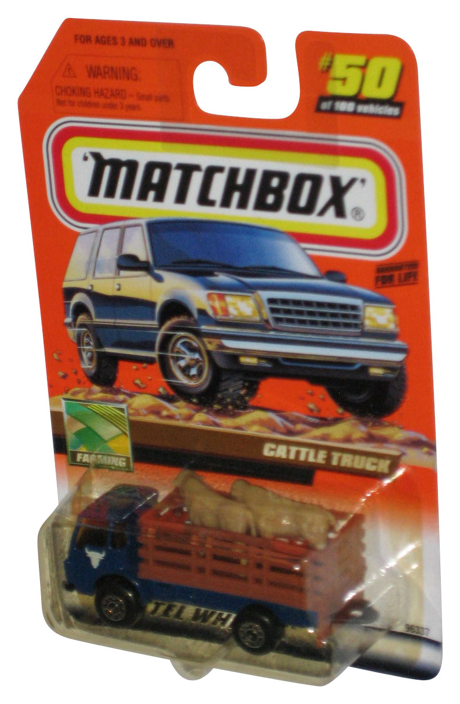 Matchbox Farming (1999) Blue Cattle Truck Toy #50/100 - Walmart.com