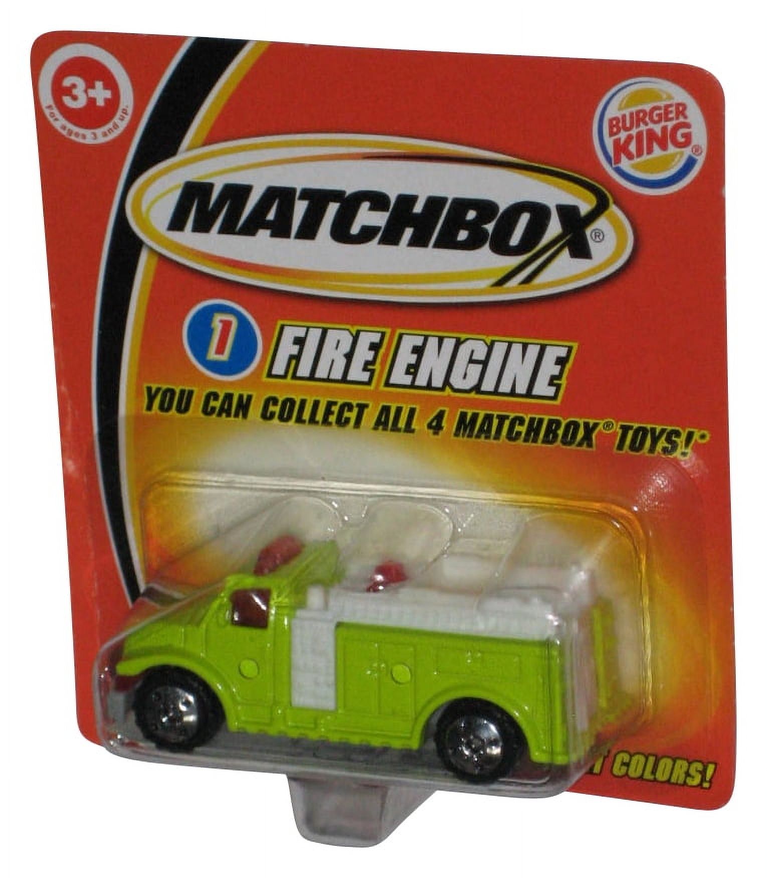 Matchbox Fire Engine (2004) Green Burger King Exclusive Toy Truck ...