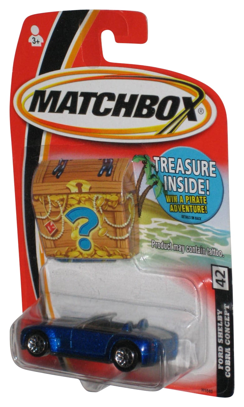 Matchbox Ford Shelby Cobra Concept (2005) Mattel Blue Toy Car w ...
