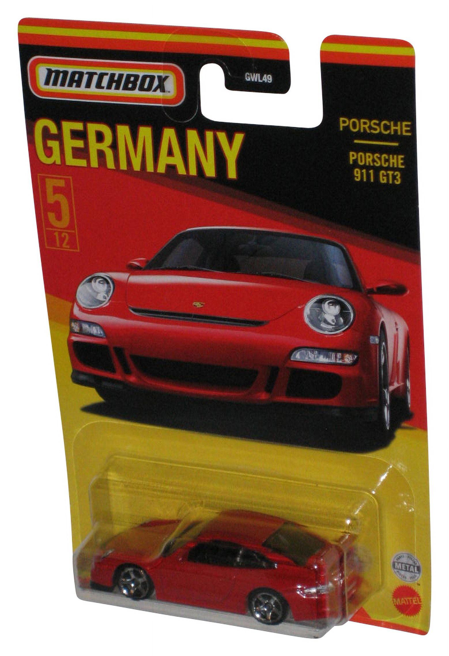 Matchbox Germany Collection (2021) Red Porsche 911 GT3 Car 5/12 ...