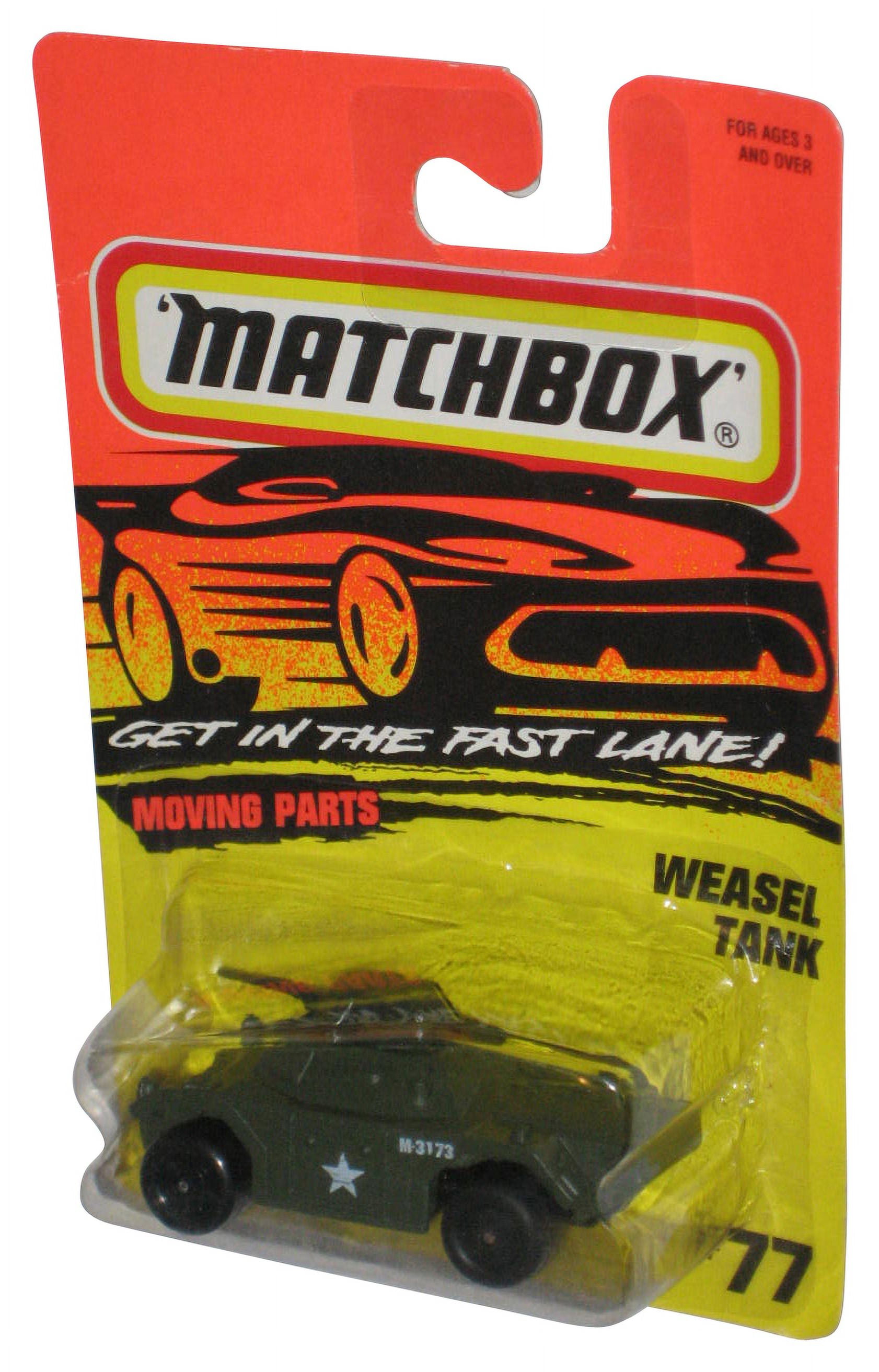 Matchbox Get In The Fast Lane (1995) Moving Parts Weasel Tank Toy #77 ...