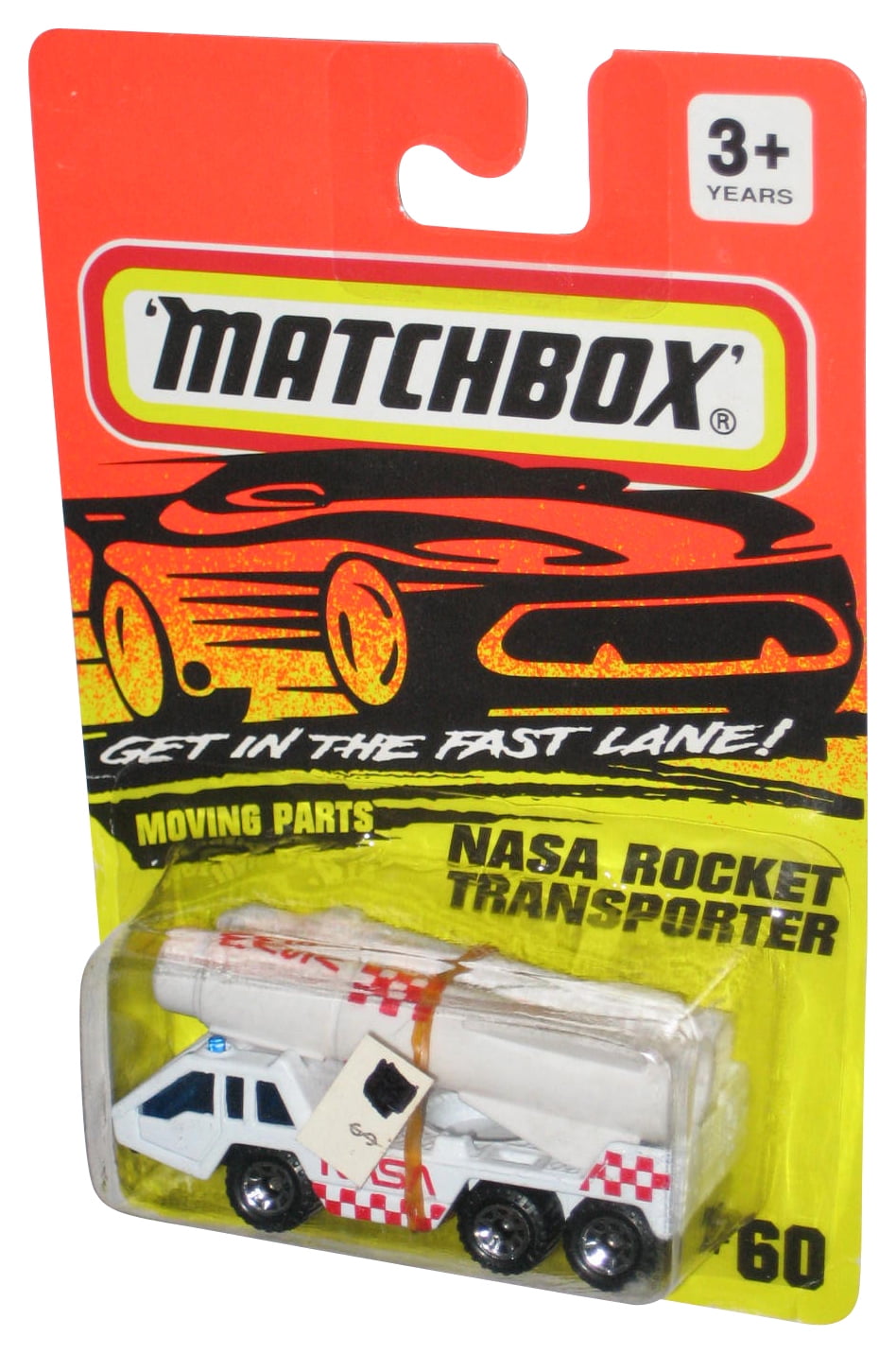 Matchbox Get In The Fast Lane Moving Parts (1994) White NASA Rocket ...