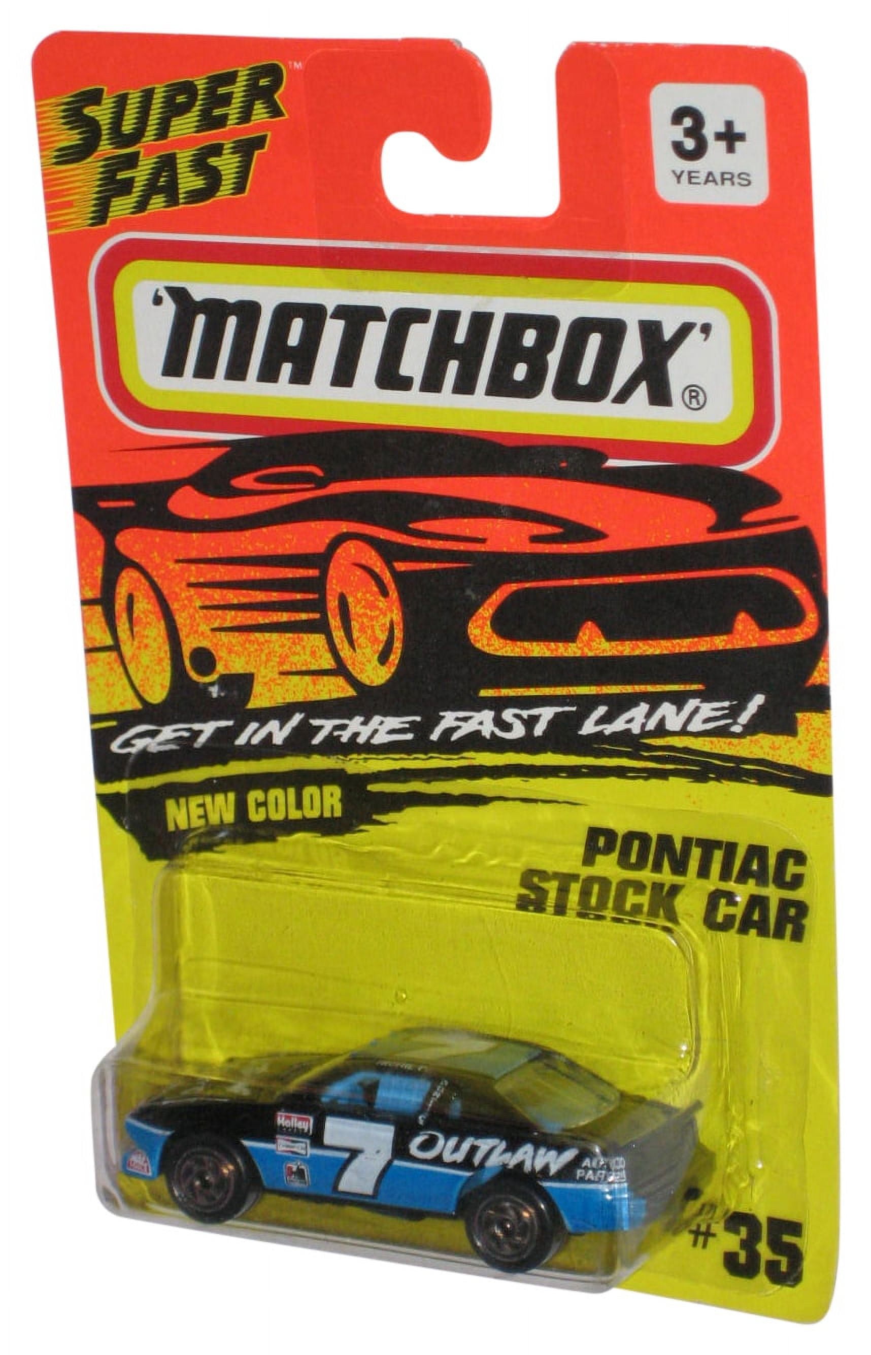 Matchbox Get In The Super Fast Lane (1994) Blue Pontiac Stock Car Toy ...