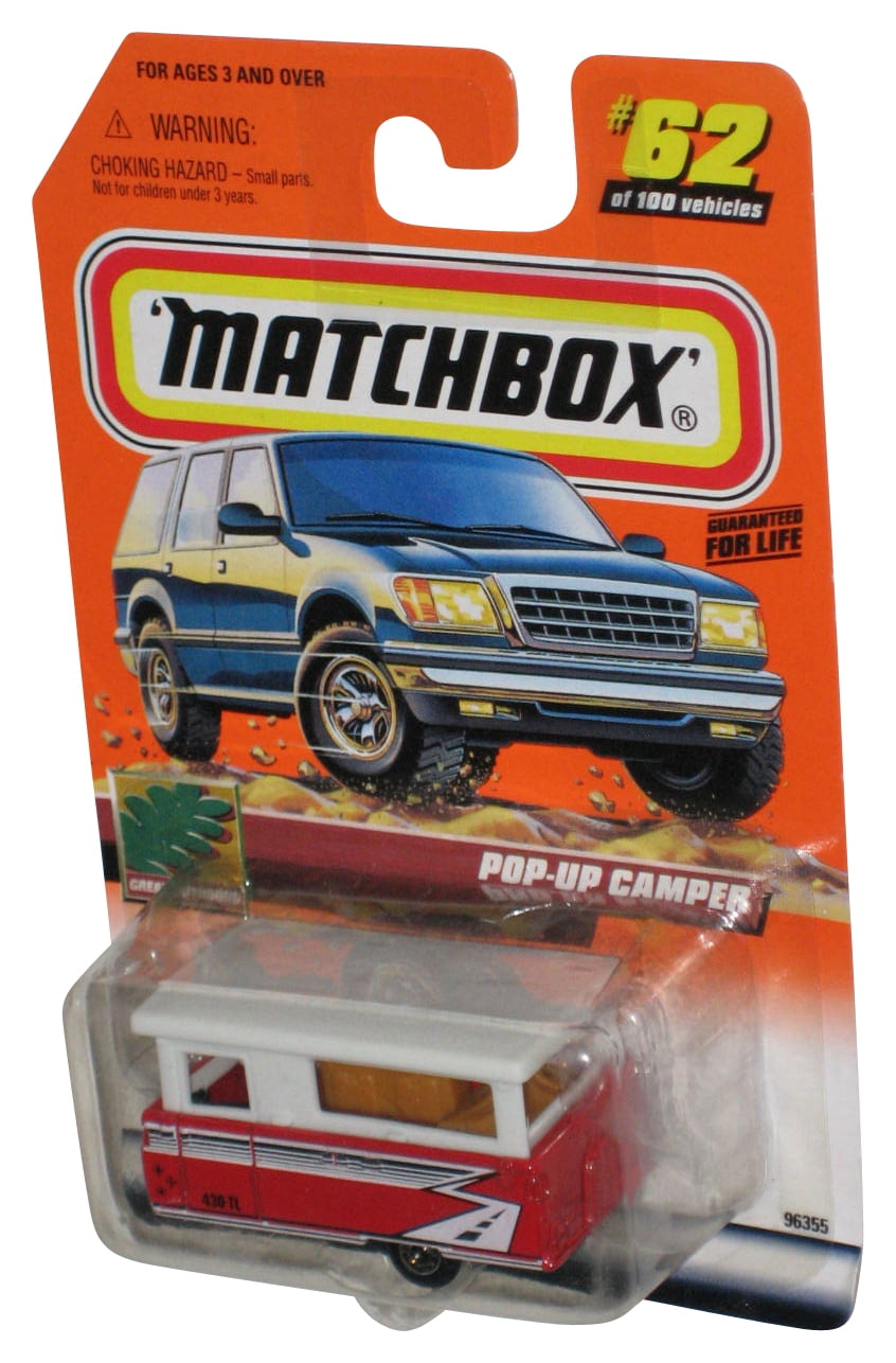 Matchbox Great Outdoors (2000) Red & White Pop-Up Camper Vehicle 62/100 ...