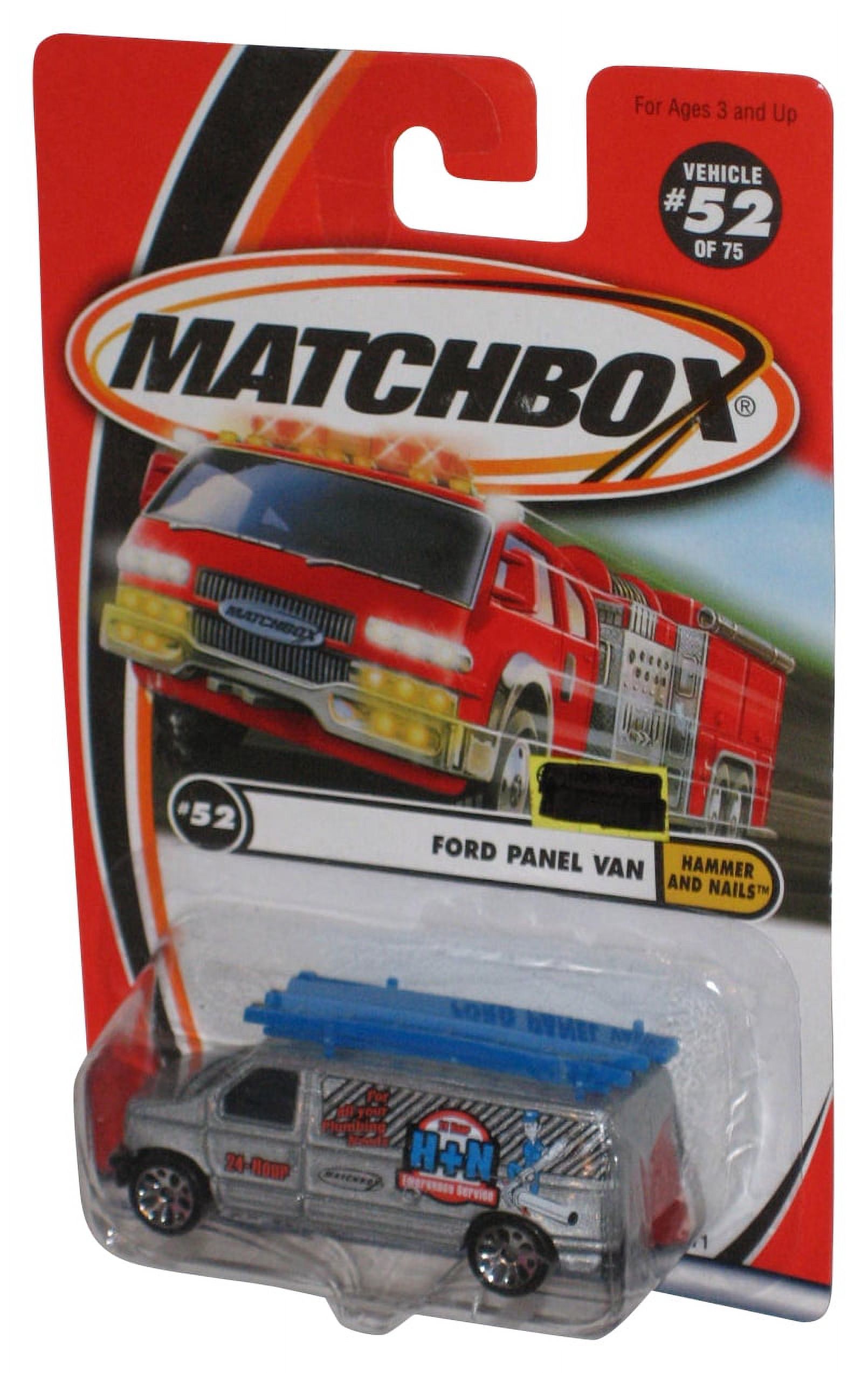 Matchbox Hammer And Nails (2001) Silver Ford Panel Van Toy #52/75 ...