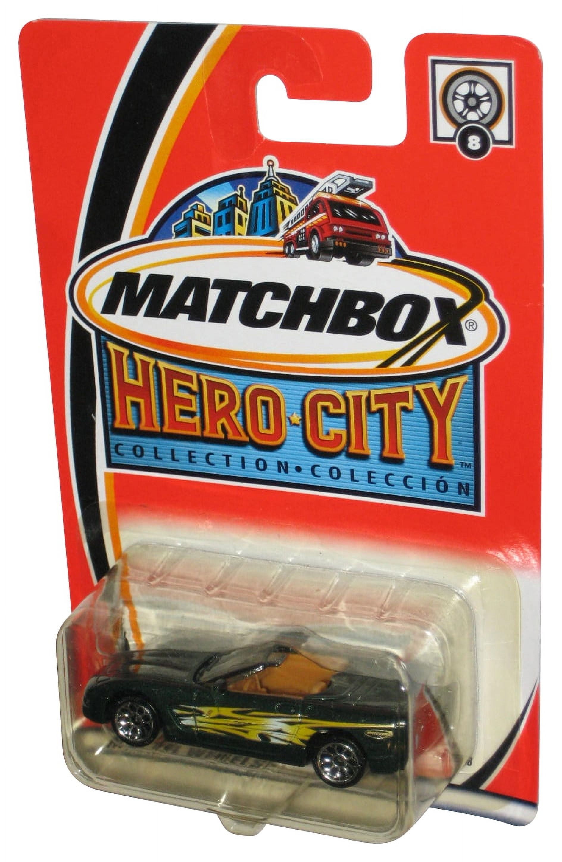 Matchbox Hero City (2002) Mattel Green Chevrolet Corvette Toy Car #8 ...