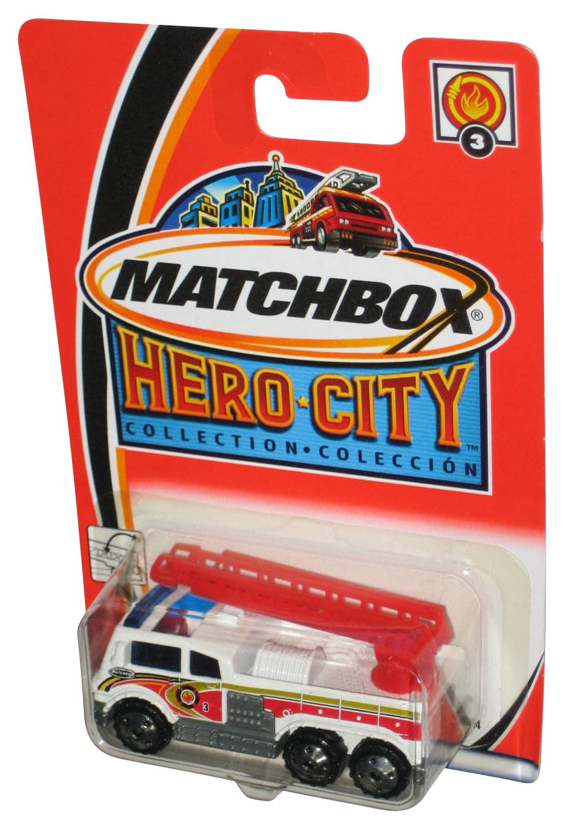 Matchbox Hero City (2002) Mattel White Fure Crusher Toy Truck #3 ...