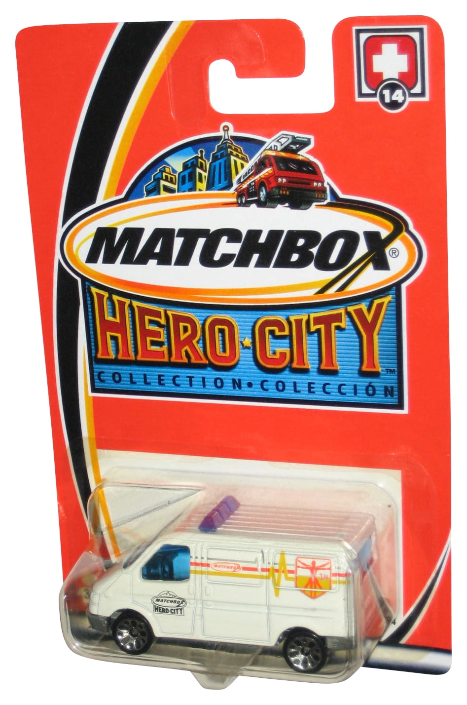 Matchbox Hero City (2002) White Ford Transit Van Toy #14 - Walmart.com