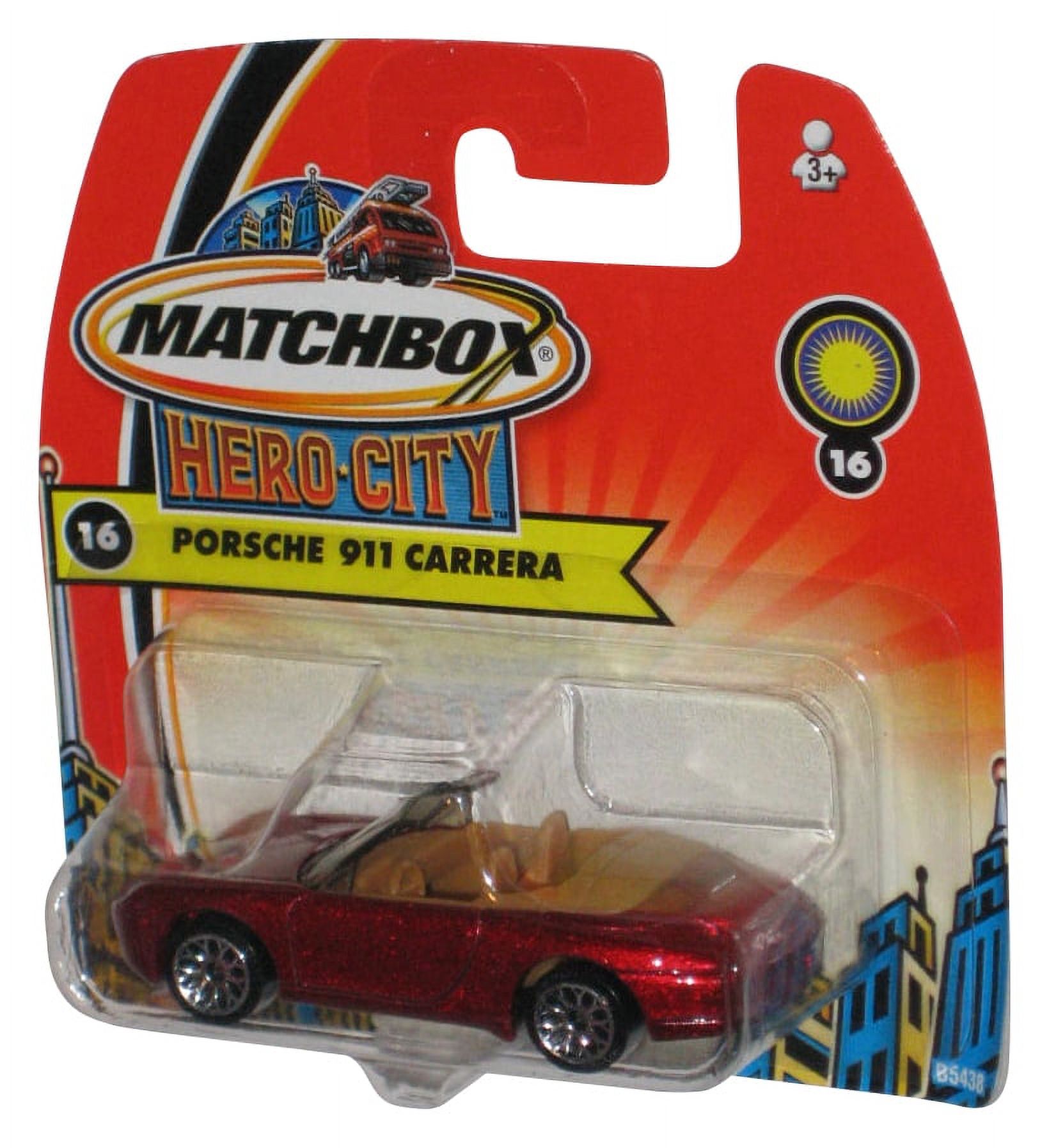 Matchbox Hero City (2003) Red Porsche 911 Carrera Toy Car #16 - (Short ...