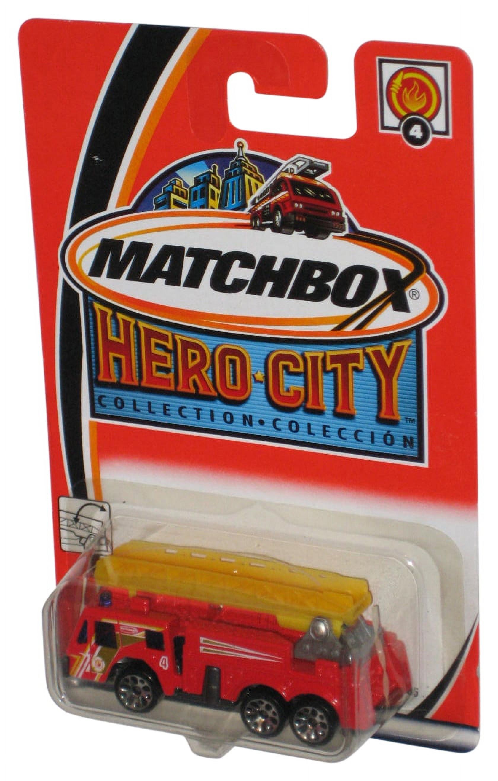 Matchbox Hero City Collection (2002) Red Extending-Ladder Fire Truck #4 ...