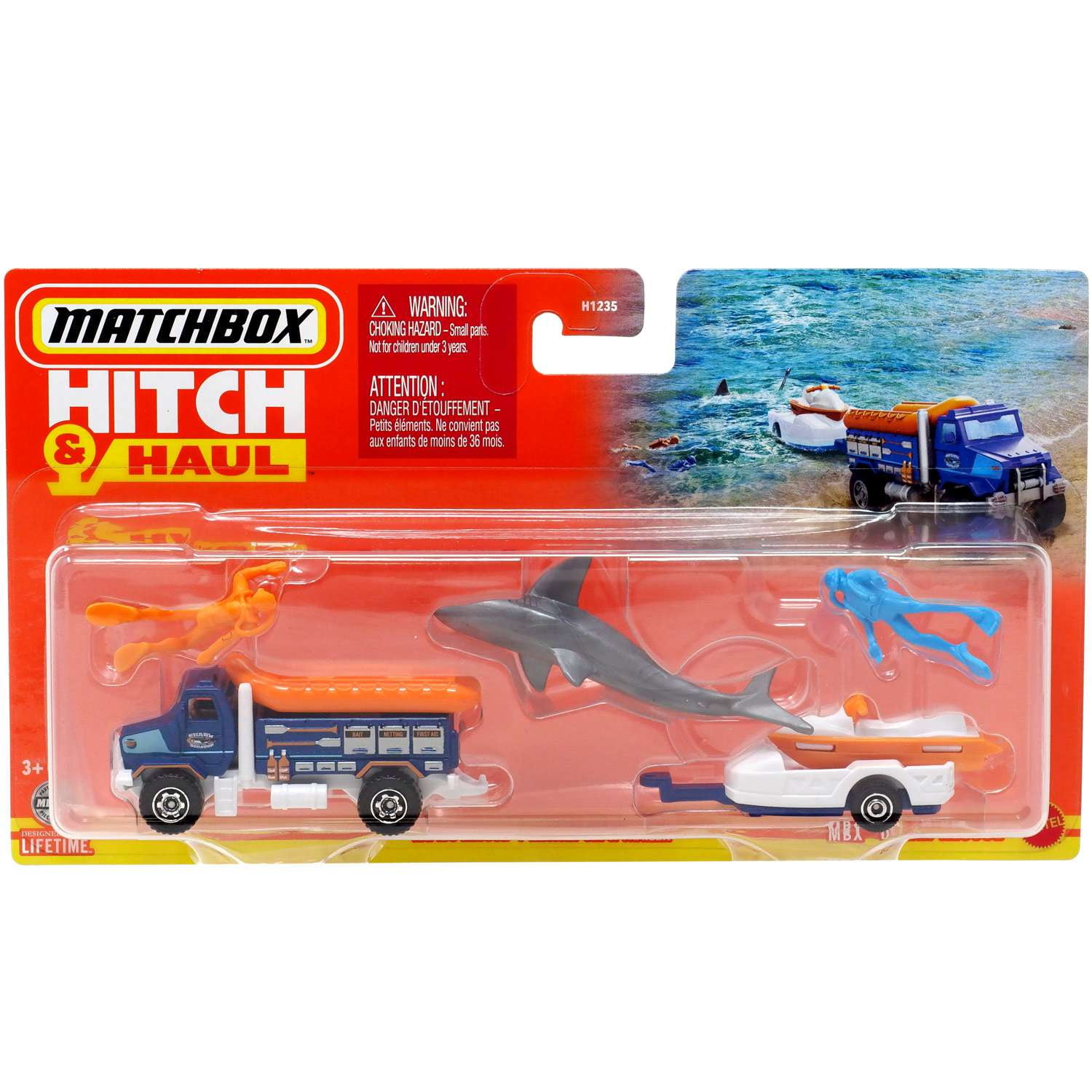 Matchbox Hitch & Haul MBX Ocean Rescue Diecast Vehicle (Version 2 ...