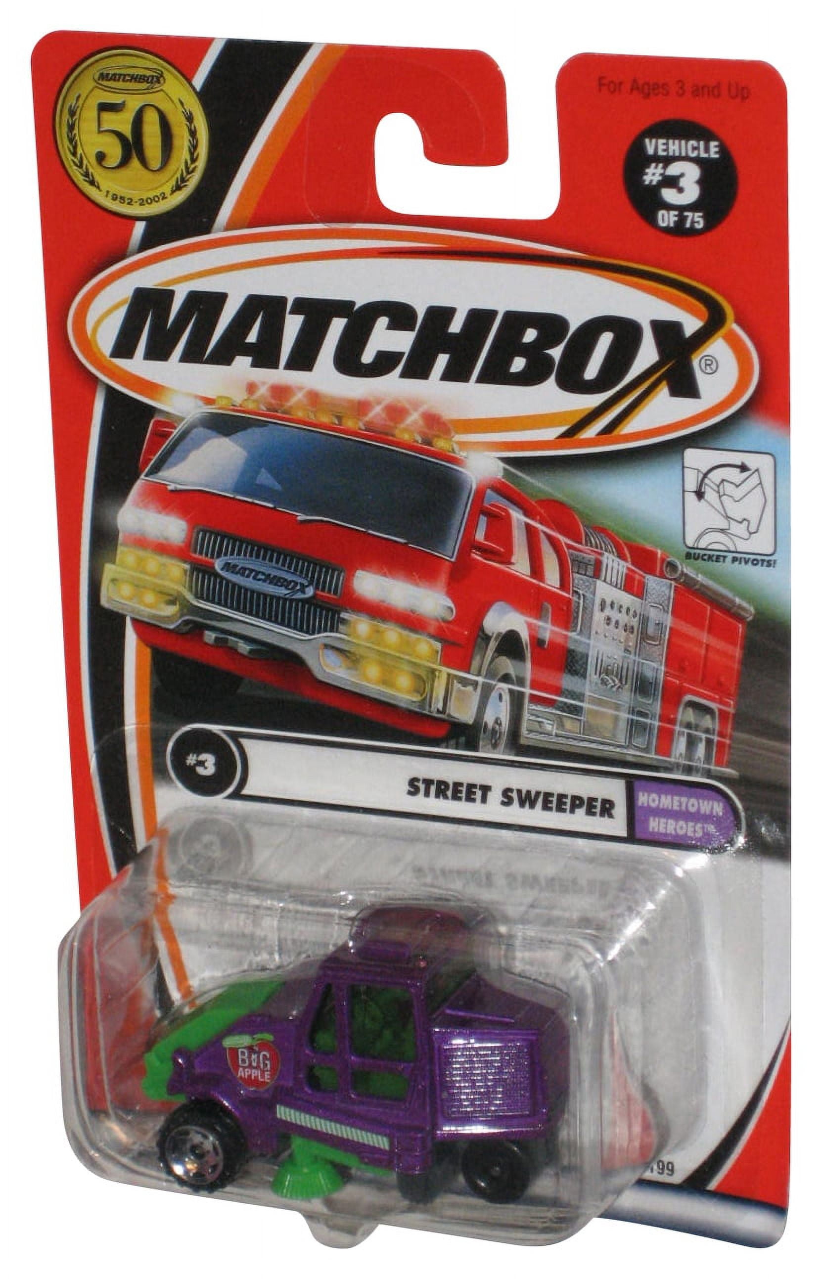 Matchbox Hometown Heroes Street Sweeper (2001) Purple Toy Car #3/75 ...