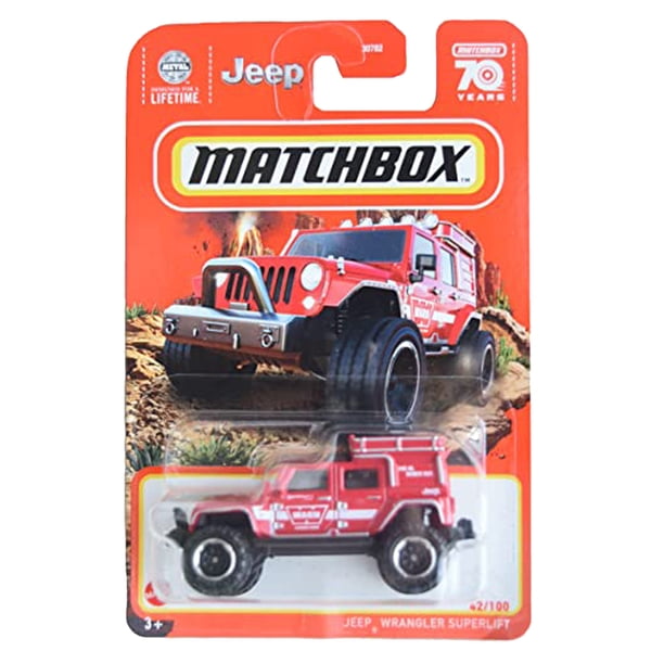 Matchbox Jeep Wrangler Superlift Red Truck 42/100, 70 Years Special ...