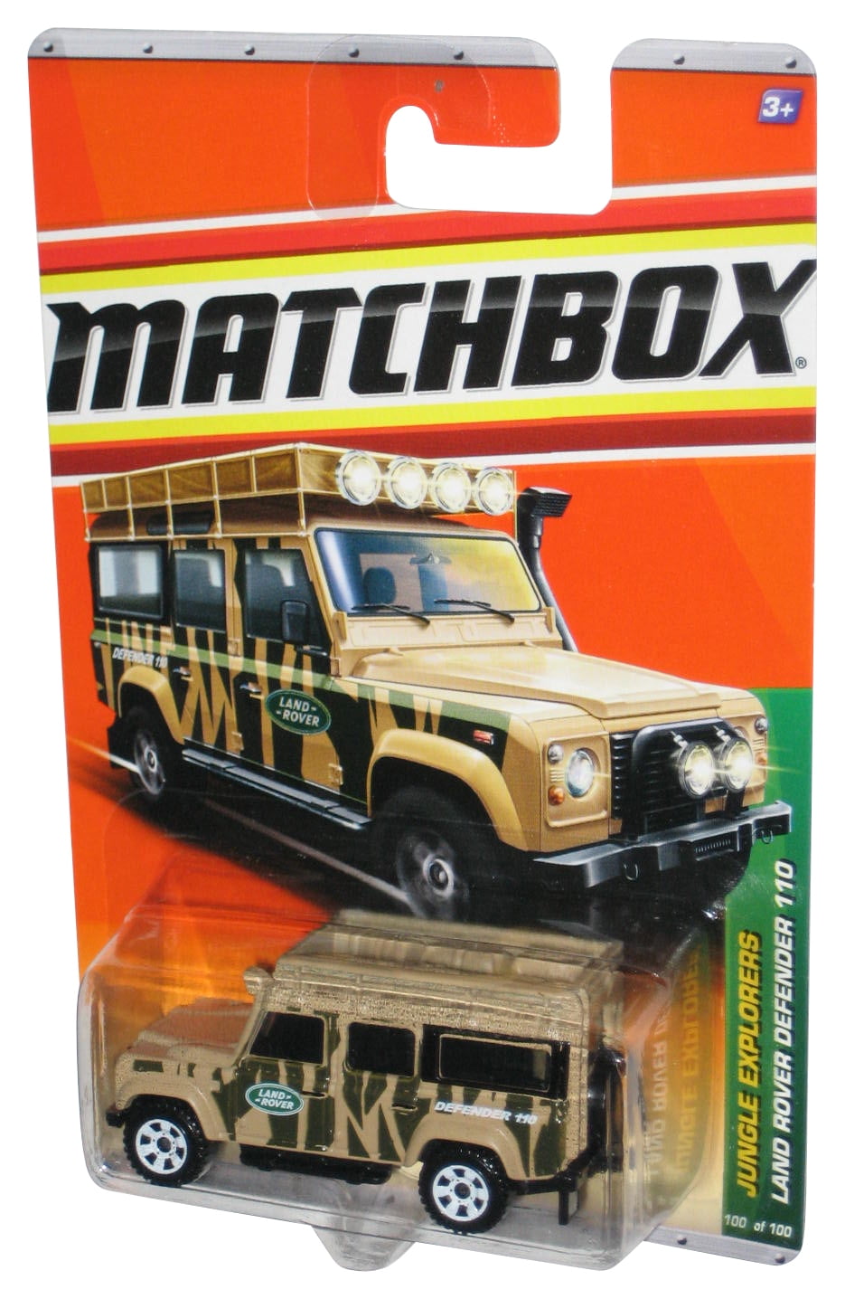 Matchbox Jungle Explorers (2009) Tan Beige Land Rover Defender 110 Toy ...