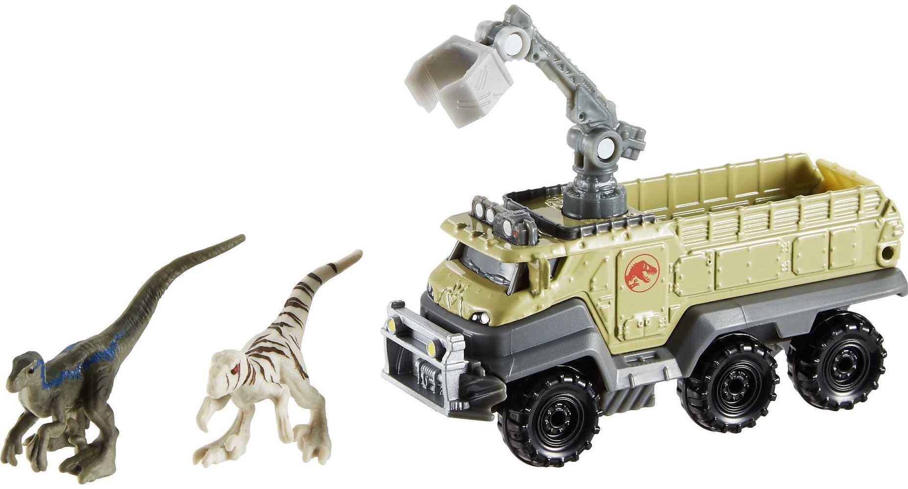 Matchbox Jurassic World Dino Transporters, 1 Vehicle & 1-2 Mini ...