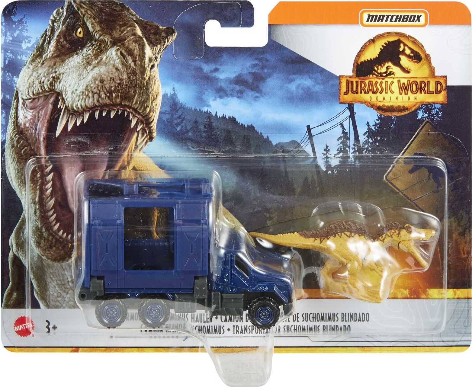 Matchbox Jurassic World Dino Transporters Armored Suchomimus Hauler ...
